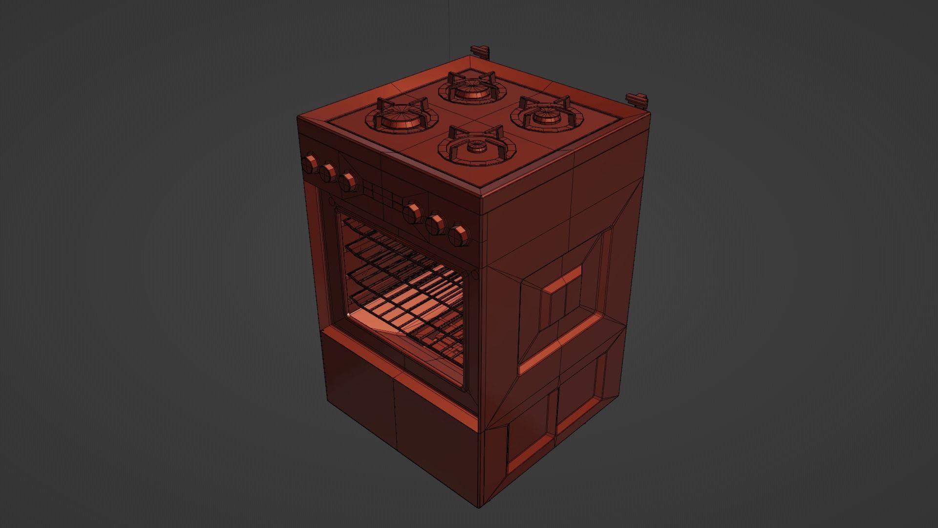 Low Poly Kitchen Stove free VR / AR / low-poly 3D model | CGTrader