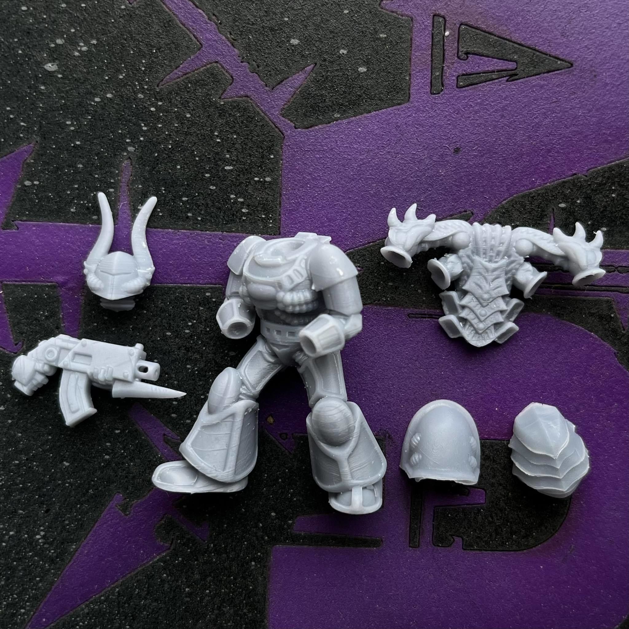 space crusade chaos space marine free 3D model 3D printable | CGTrader