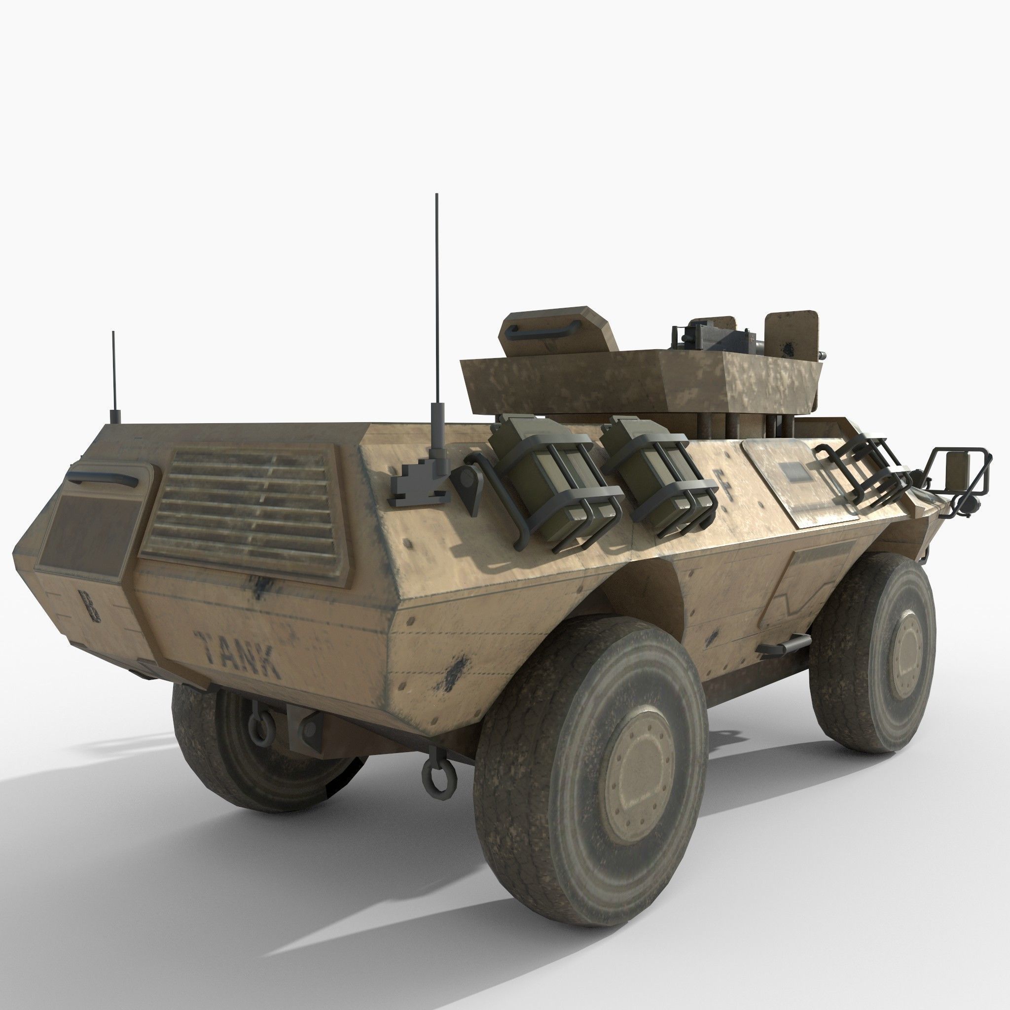 3D model The M1117 Guardian Armored Security Vehicle Low-poly 3D model ...