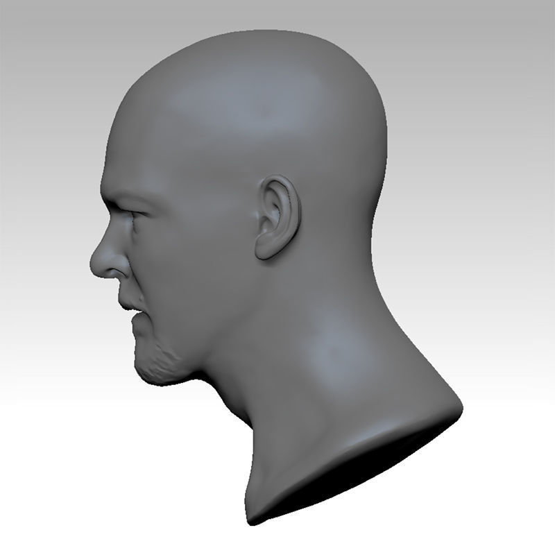 Norman Reedus HEAD SCULPTURE 3D PRINT MODEL 3D model 3D printable ...