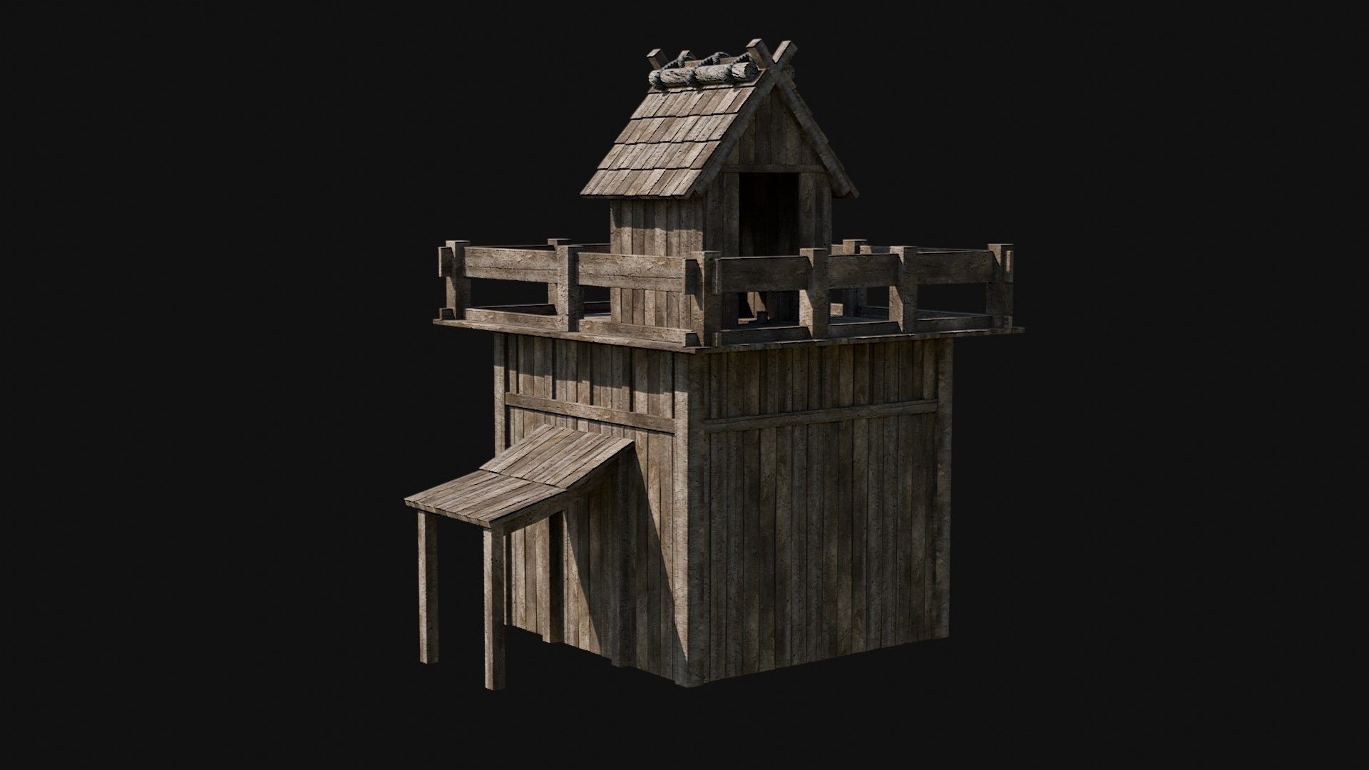 3D model VIKING NORSE WATCHTOWER TOWER HOUSE MEDIEVAL CITY COLLECTION ...