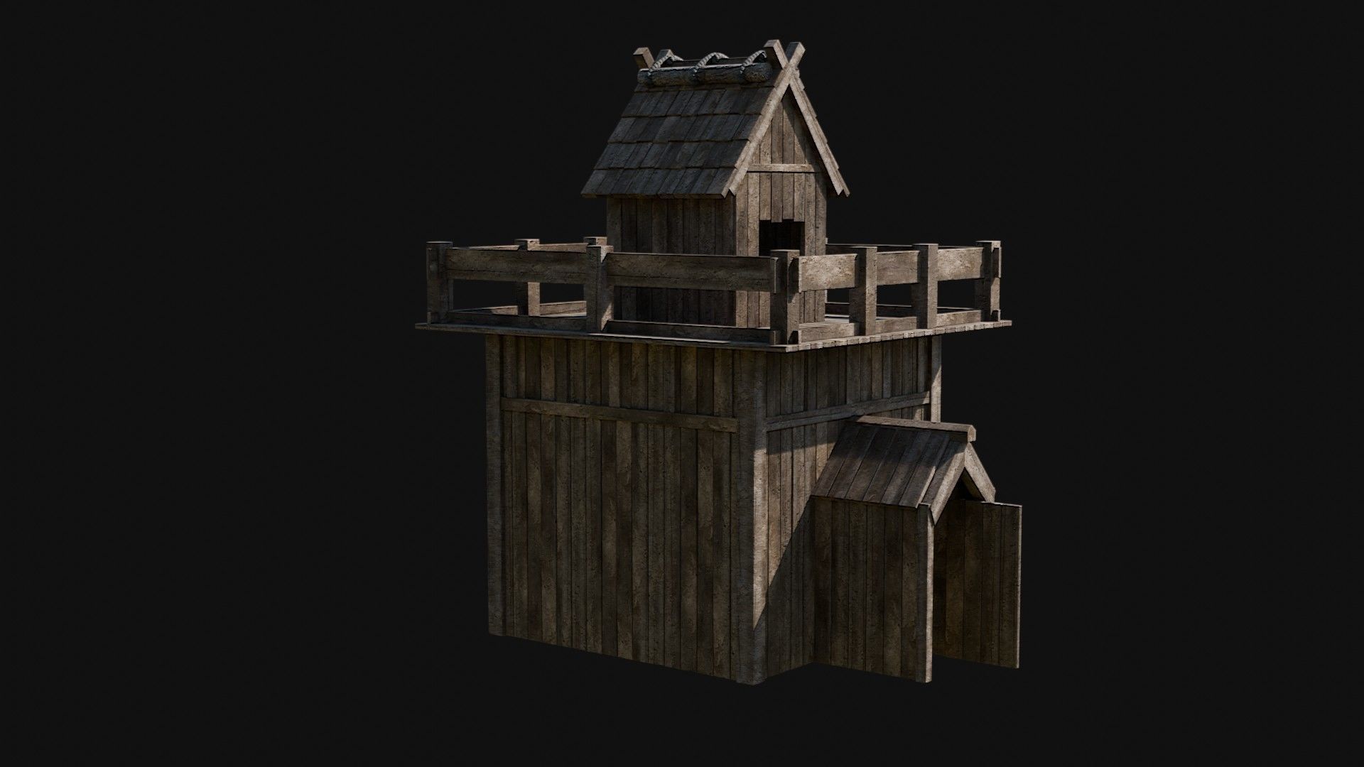 3D model VIKING NORSE WATCHTOWER TOWER HOUSE MEDIEVAL CITY COLLECTION ...