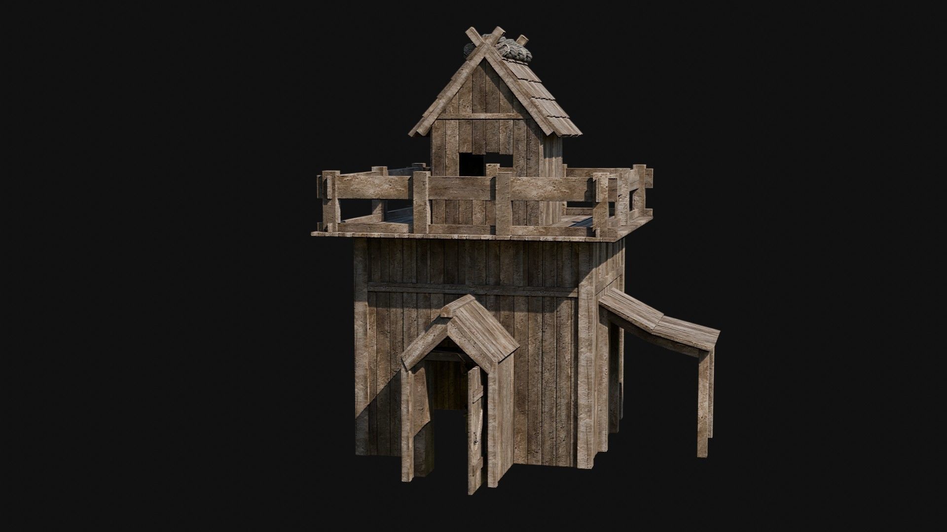 3D model VIKING NORSE WATCHTOWER TOWER HOUSE MEDIEVAL CITY COLLECTION ...