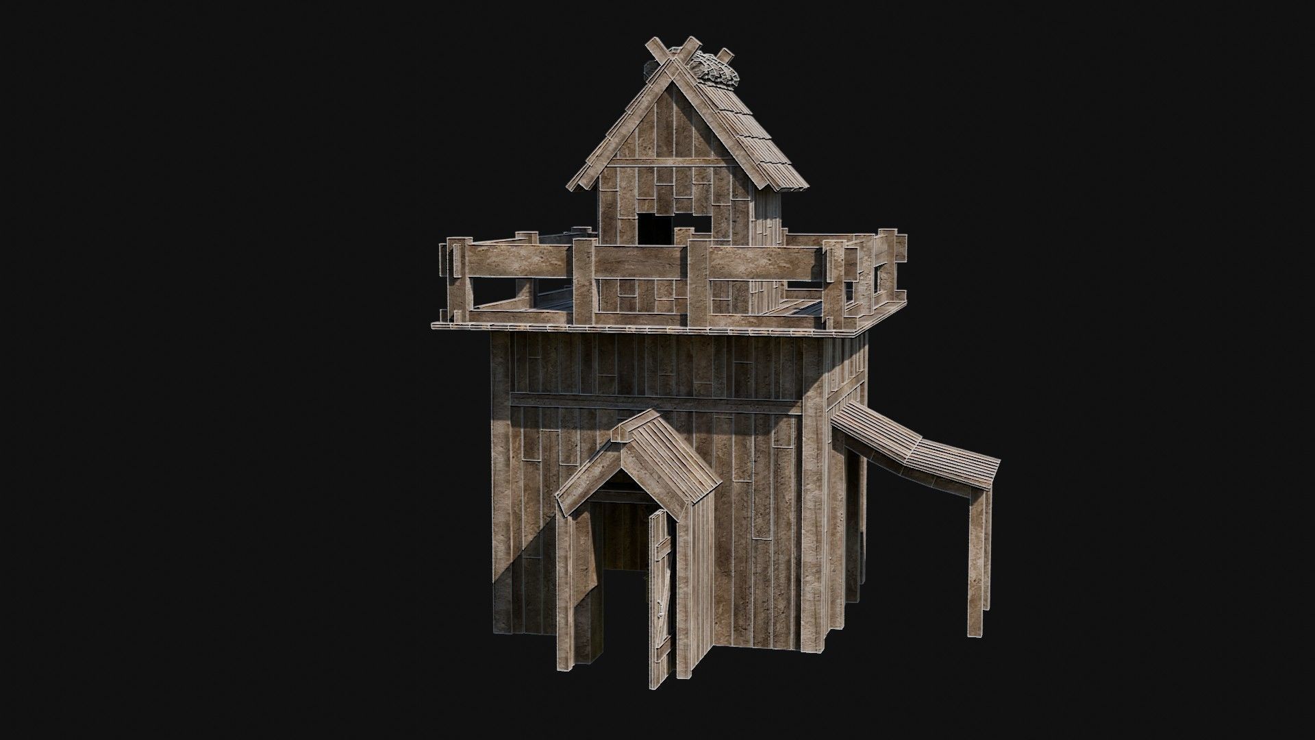 3D model VIKING NORSE WATCHTOWER TOWER HOUSE MEDIEVAL CITY COLLECTION ...