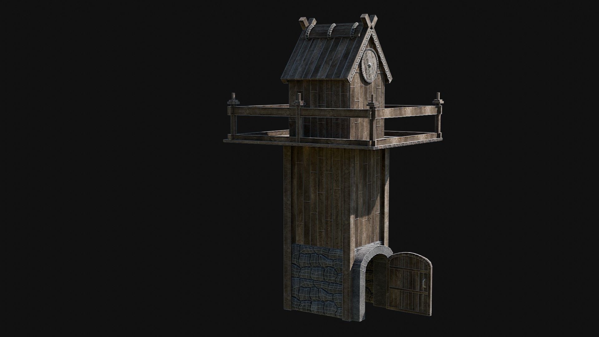 3D model VIKING NORSE WATCHTOWER TOWER HOUSE MEDIEVAL CITY COLLECTION ...