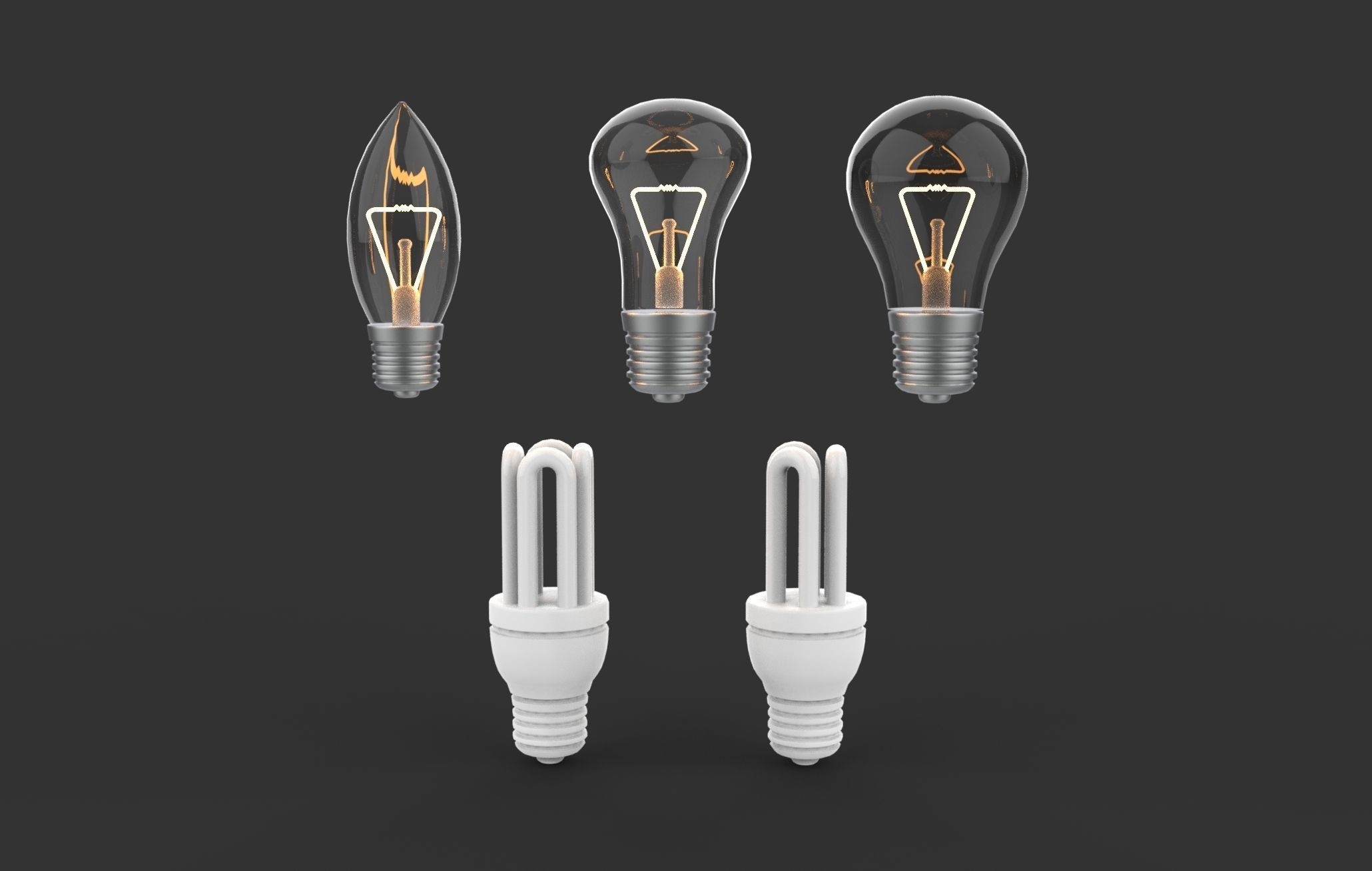 Light Bulbs 3D model animated | CGTrader