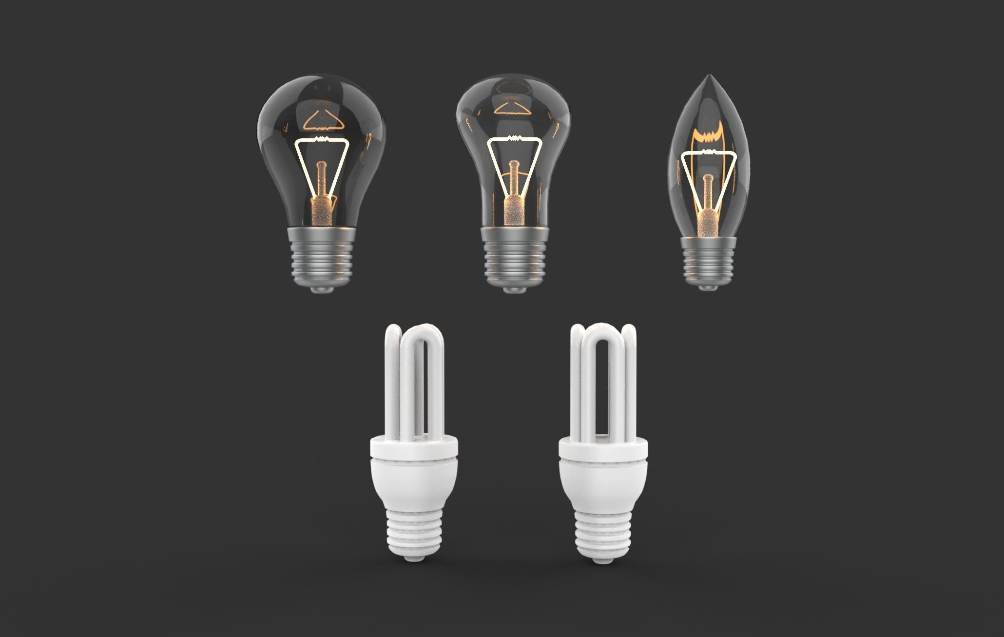 Light Bulbs 3D model animated | CGTrader