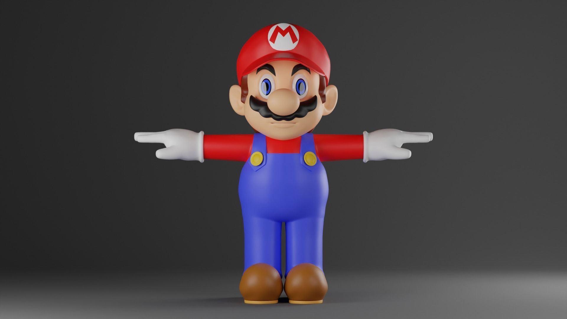 Super Mario 3D Model T Pose 3D model | CGTrader