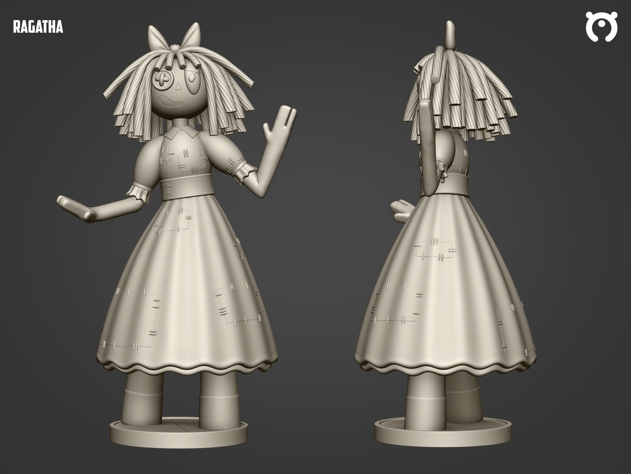 Ragatha - The amazing digital circus 3D model 3D printable | CGTrader