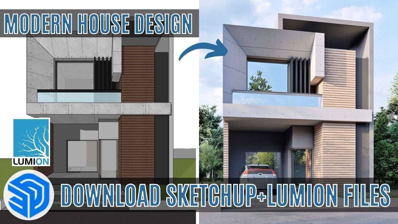Modern Indian House Design Architecture Sketchup and Lumion File 3D ...