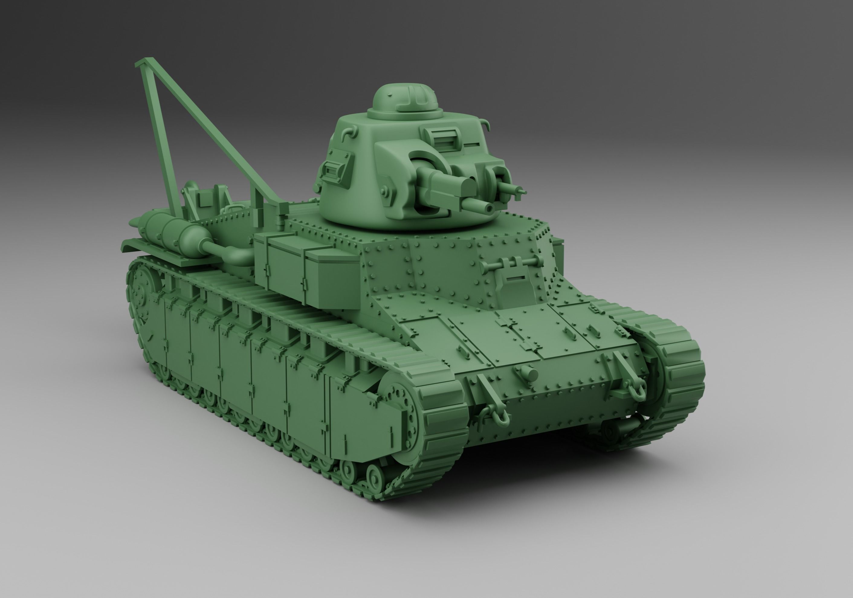Char Renault D1 3D model 3D printable | CGTrader