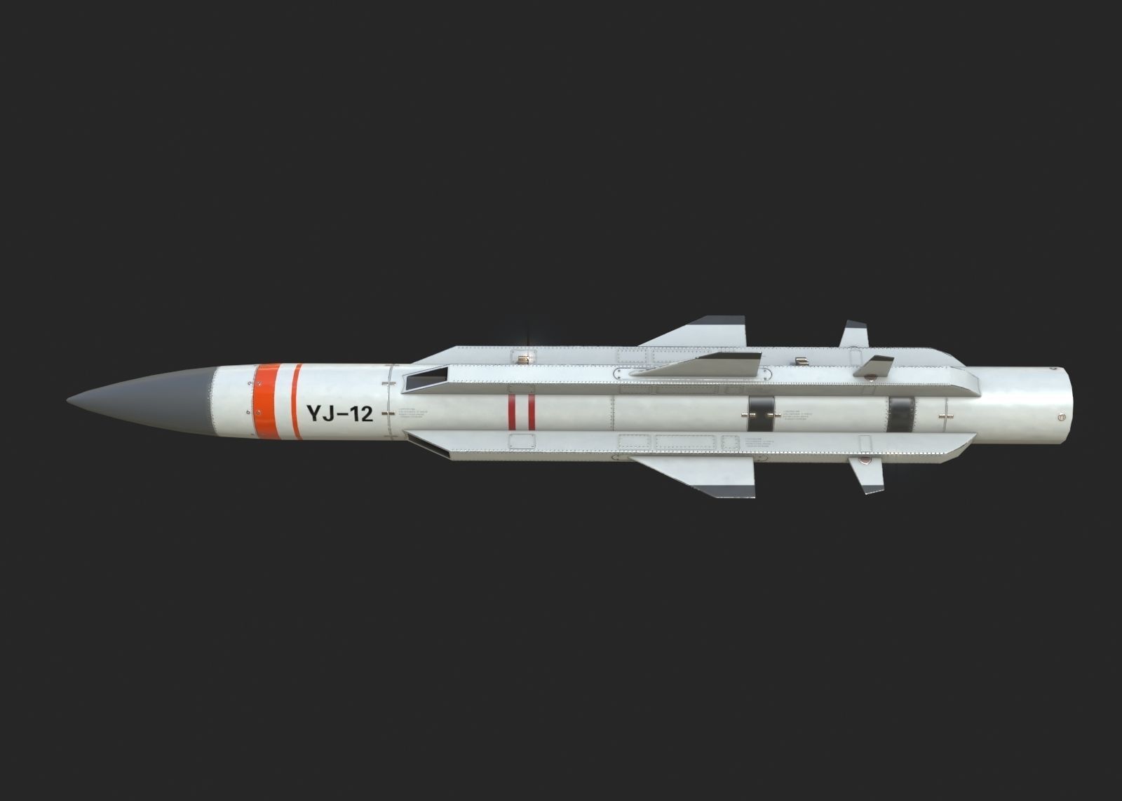3D model YJ-12 Anti-ship missile YJ12 Yingji12 VR / AR / low-poly ...