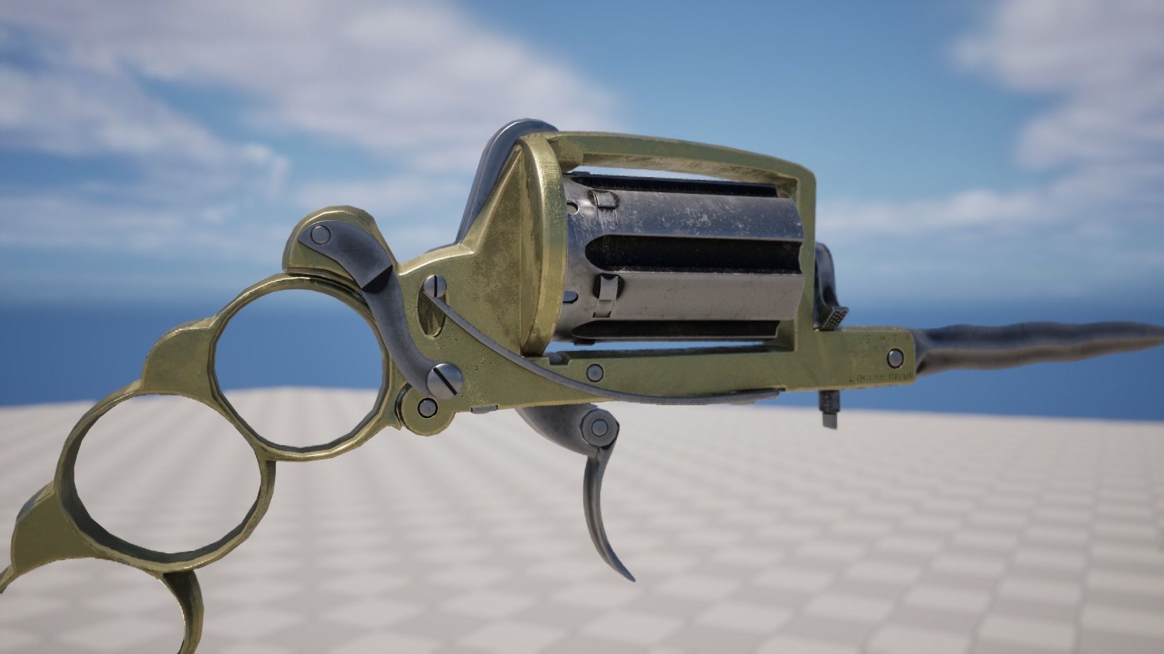 Apache revolver Low-poly 3D model free VR / AR / low-poly 3D model ...