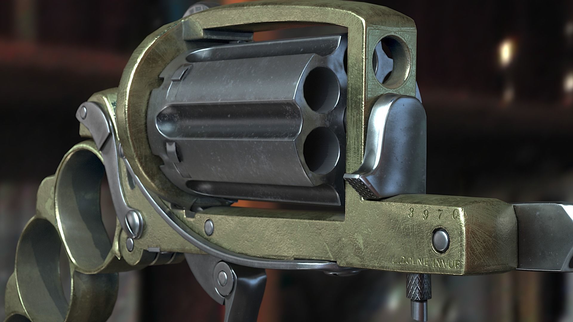 Apache revolver Low-poly 3D model free VR / AR / low-poly 3D model ...