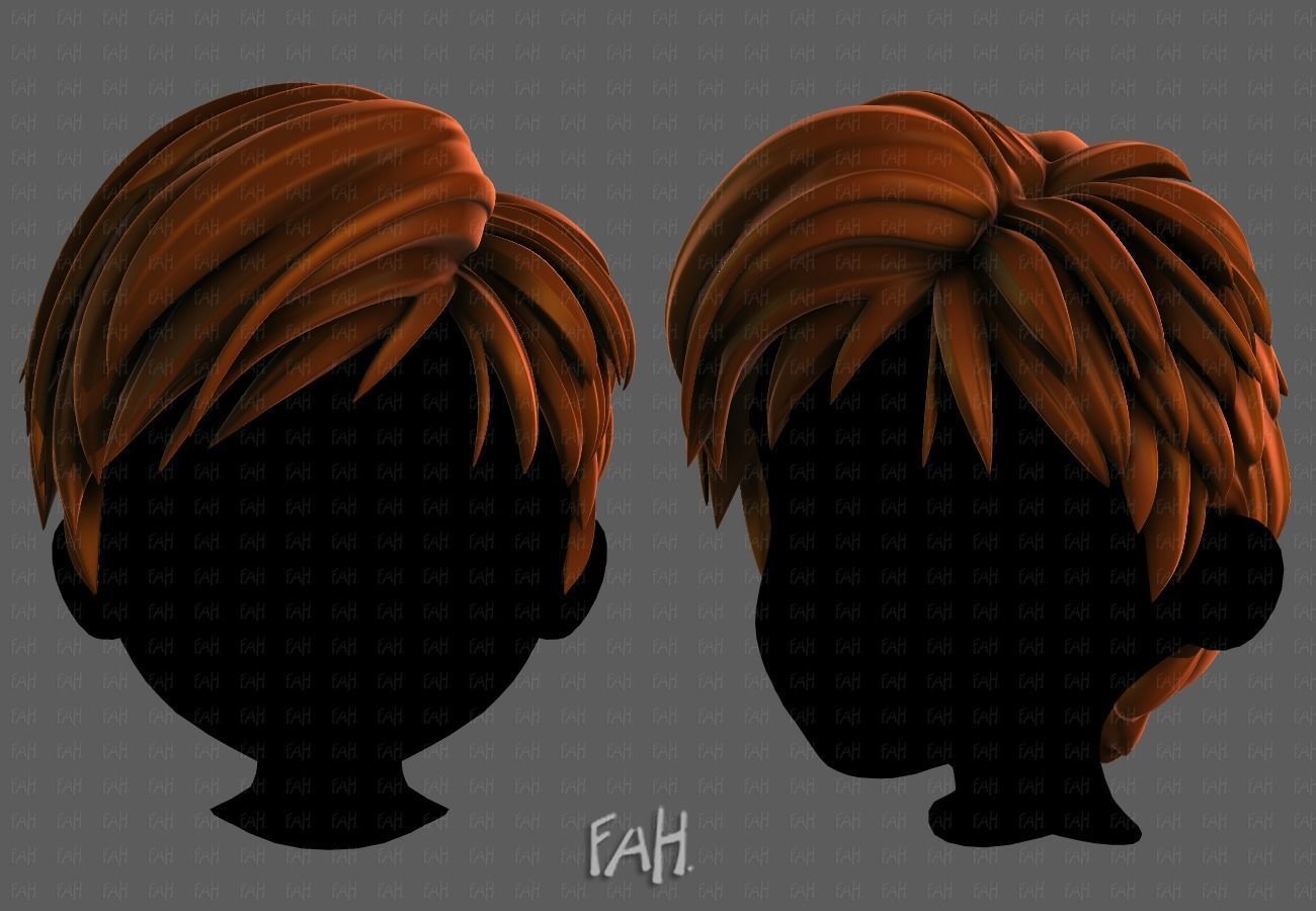 3D model 3D Hair style for boy V125 VR / AR / low-poly | CGTrader