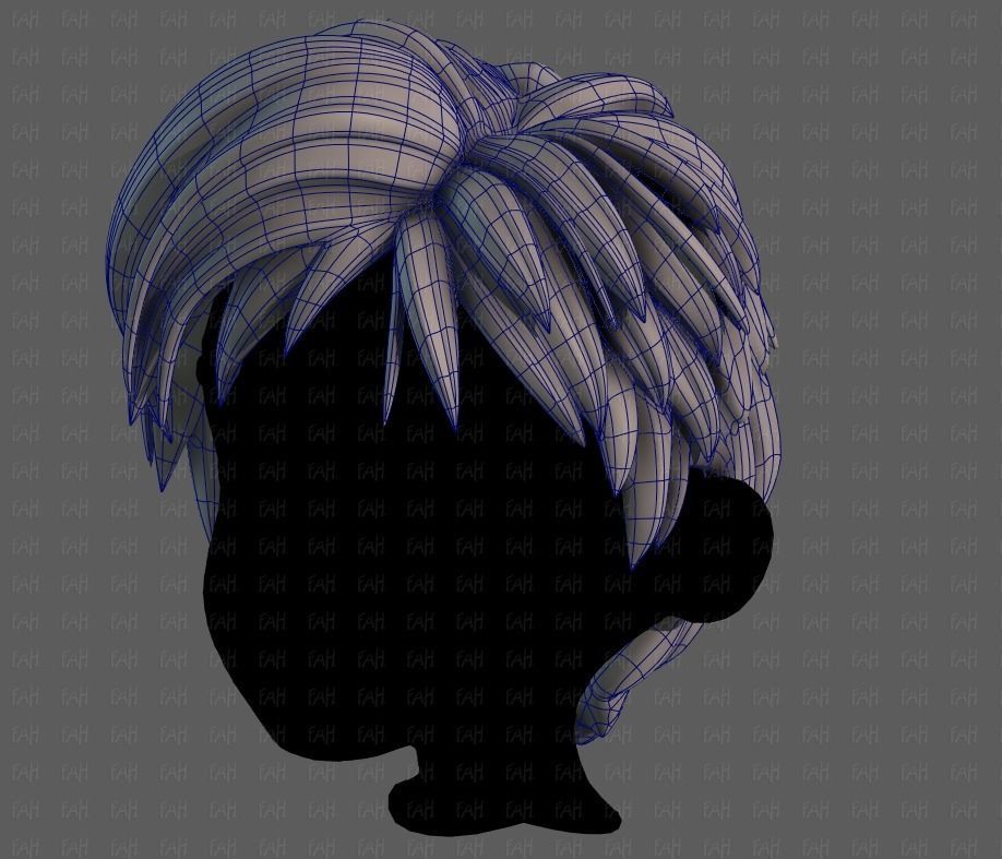 3D model 3D Hair style for boy V125 VR / AR / low-poly | CGTrader