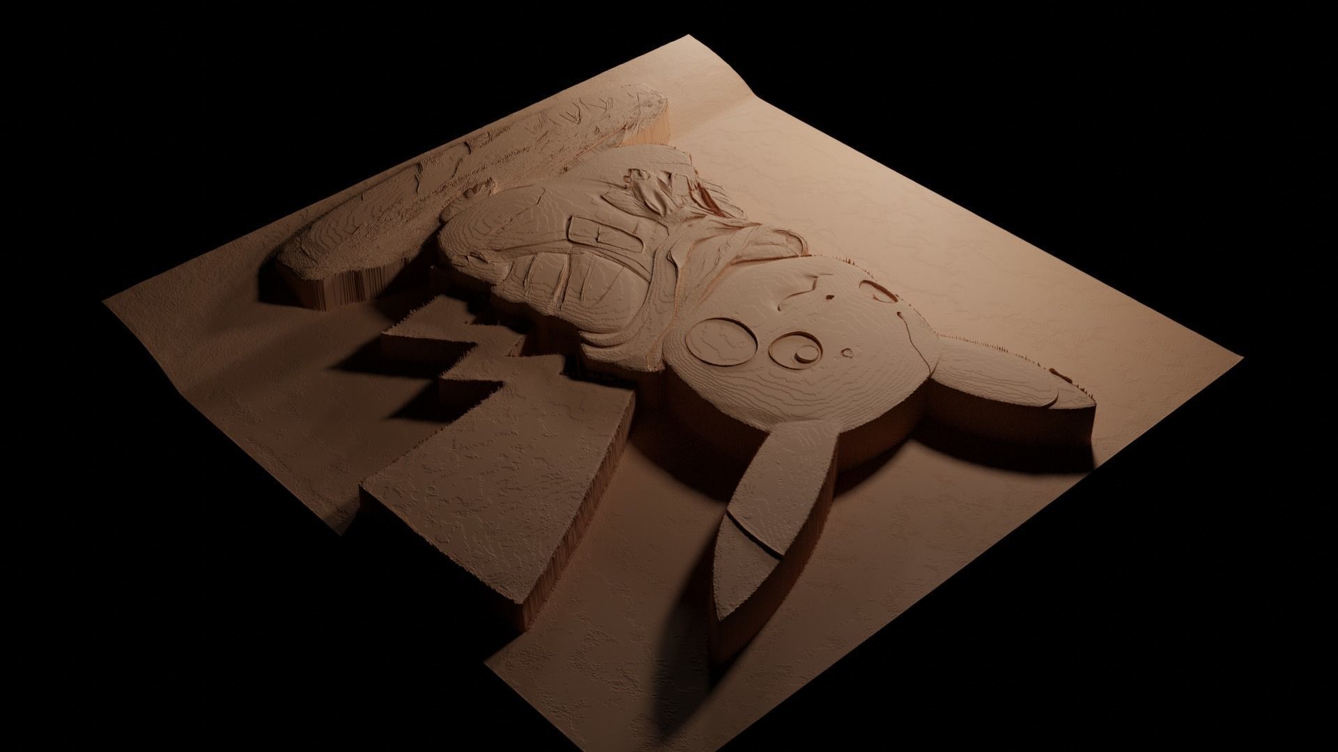 Pikachu Pokemon CNC 3d Print High Relief Sand Casting 3D model 3D ...