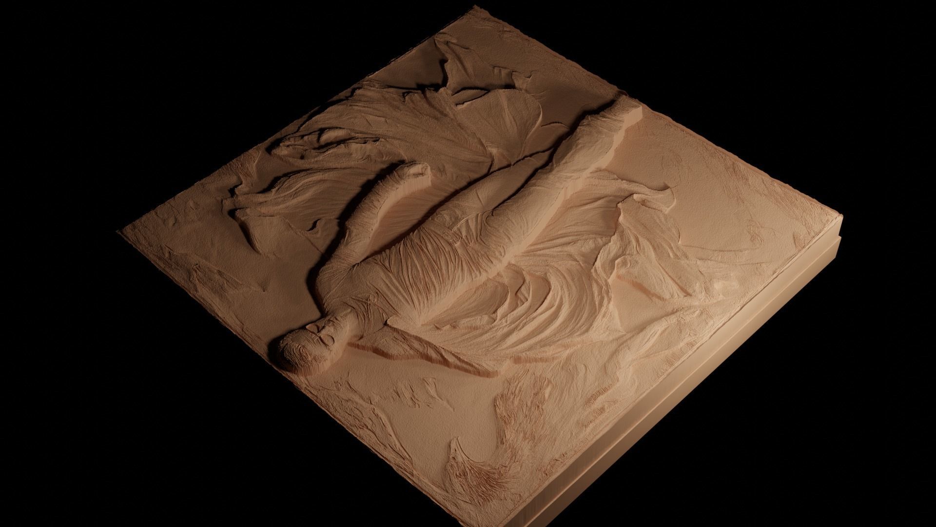 Neo The Matrix CNC 3d Print High Relief Sand Casting 3D model 3D ...