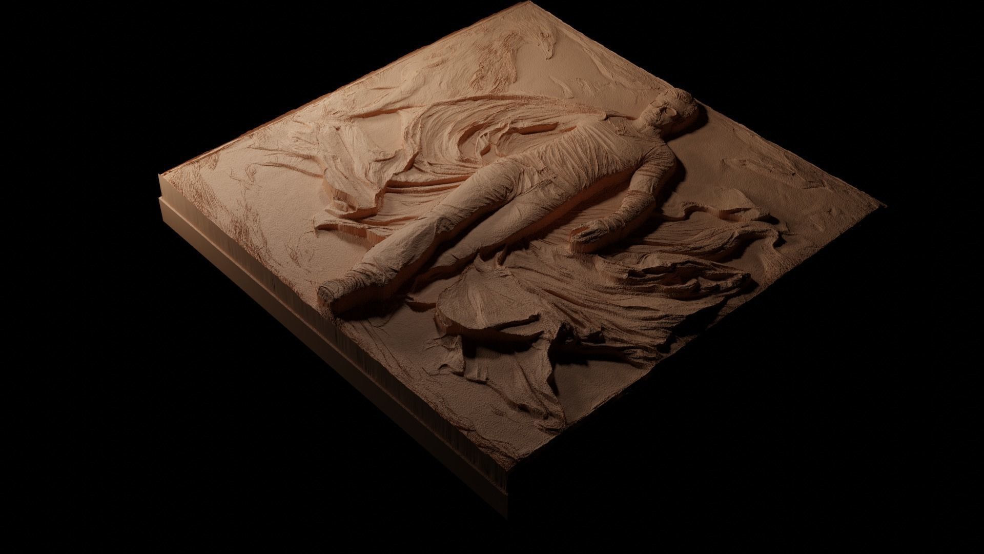 Neo The Matrix CNC 3d Print High Relief Sand Casting 3D model 3D ...