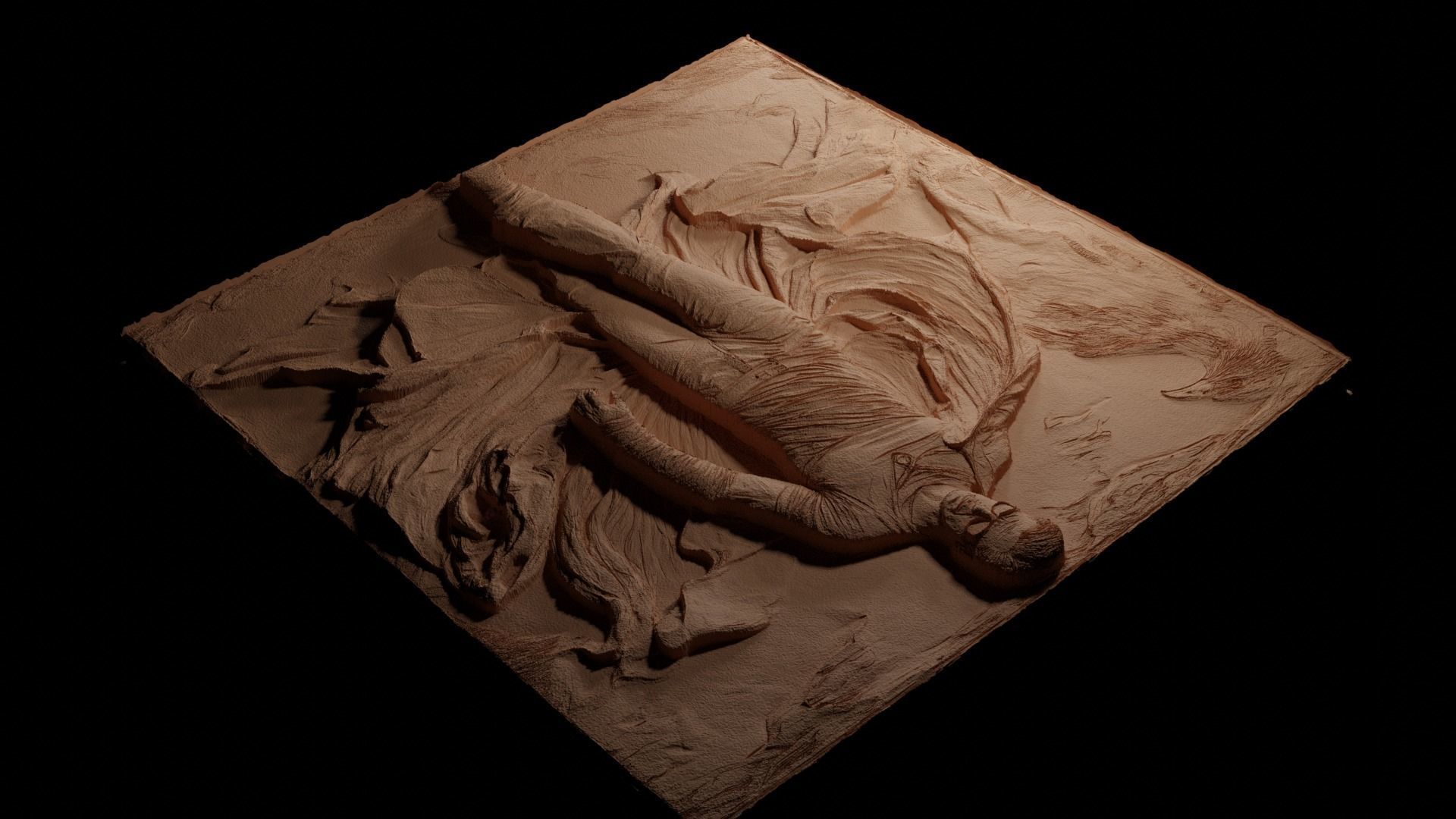 Neo The Matrix CNC 3d Print High Relief Sand Casting 3D model 3D ...