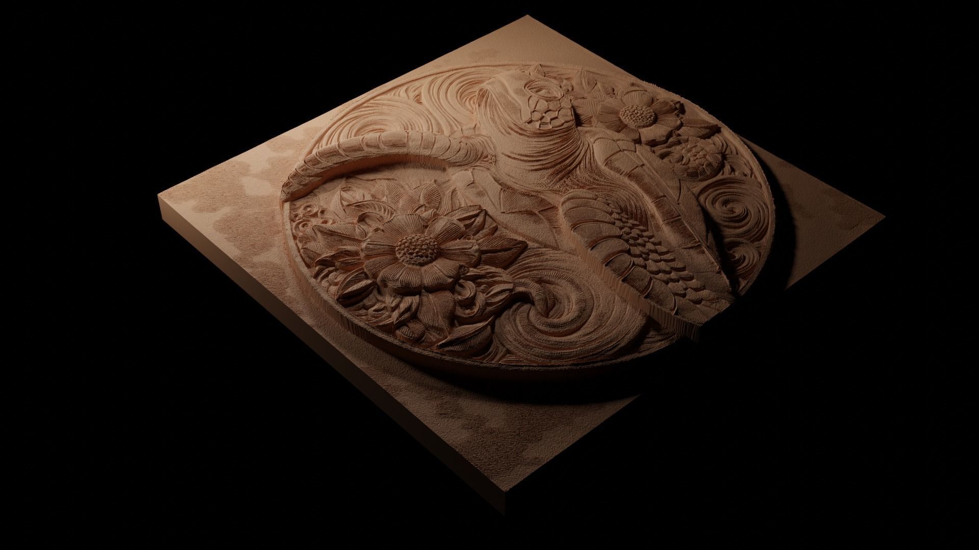 Green Sea Turtle CNC 3d Print High Relief Sand Casting 3D model 3D ...