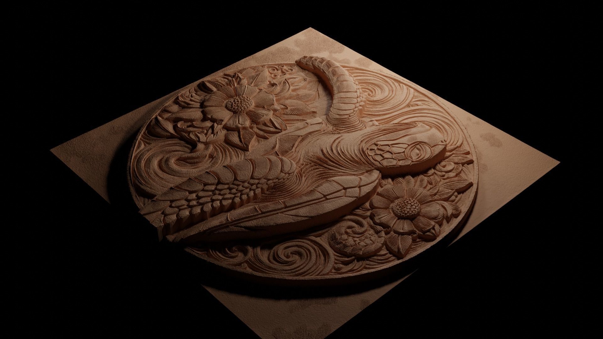 Green Sea Turtle CNC 3d Print High Relief Sand Casting 3D model 3D ...