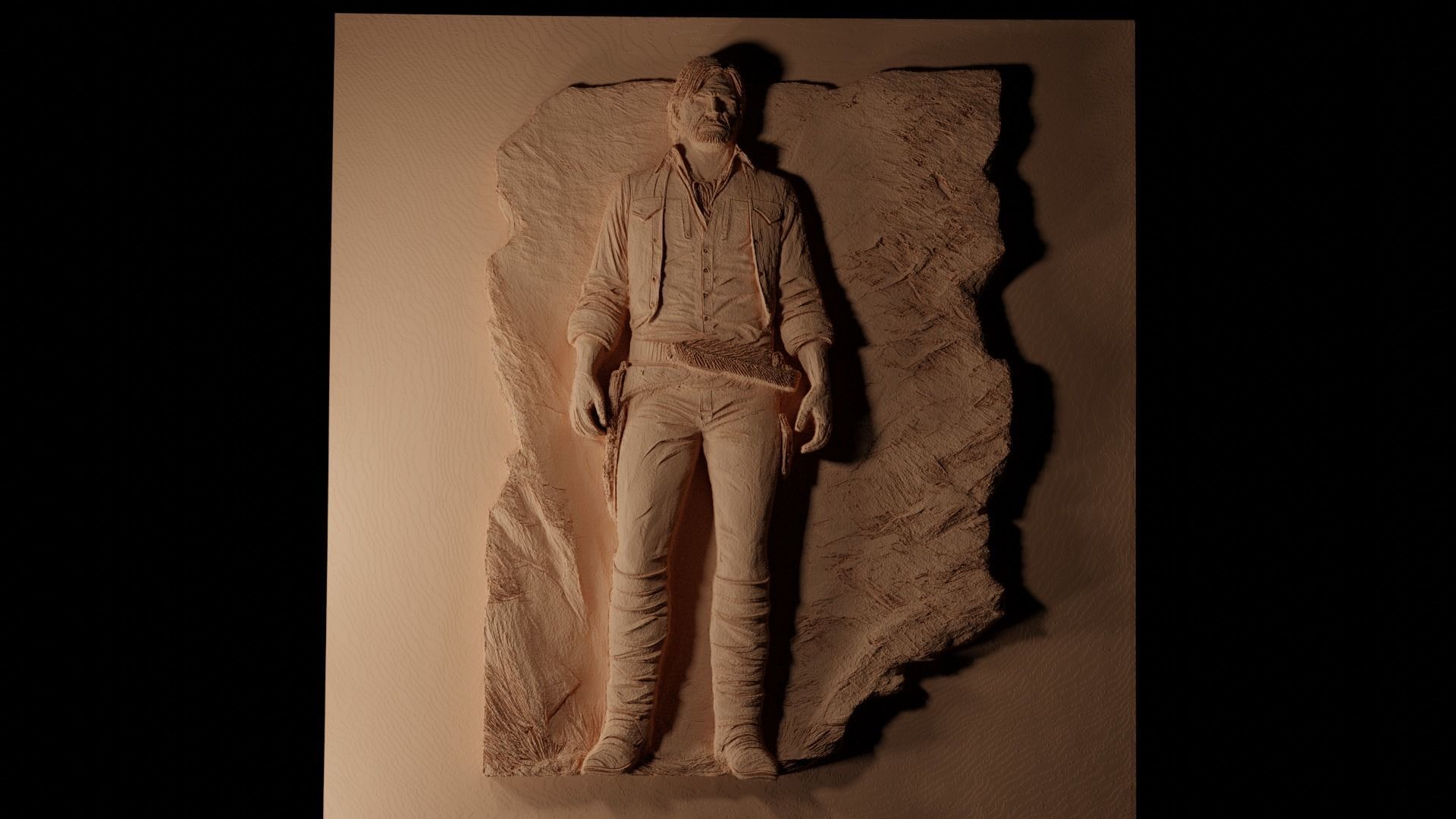 Arthur Morgan RDR2 CNC 3d Print High Relief Sand Casting 3D model 3D ...