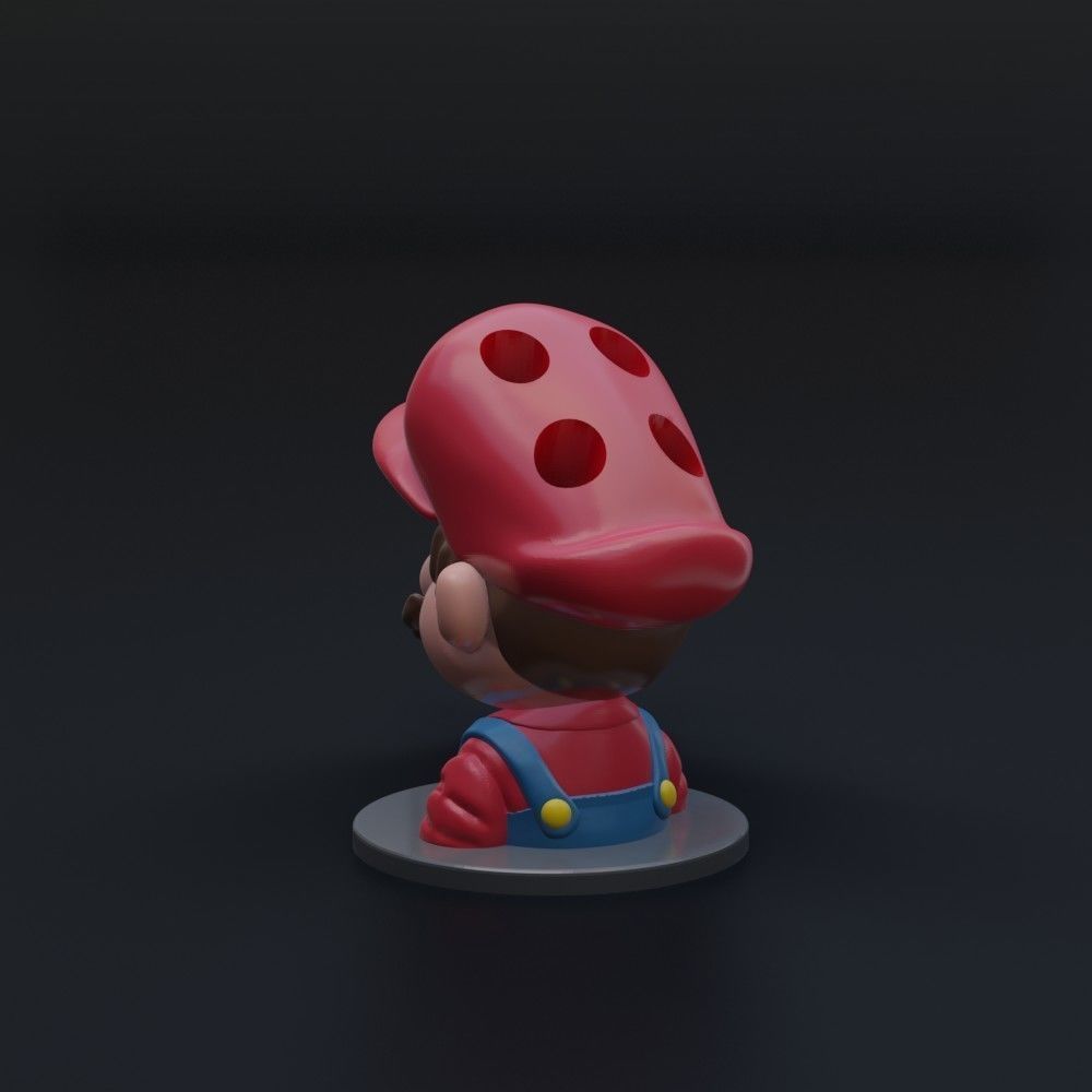 Mario Bros pen holder 3D model 3D printable | CGTrader