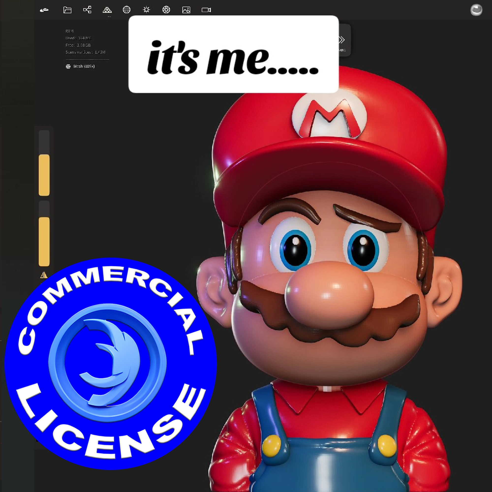 Mario Bros pen holder 3D model 3D printable | CGTrader
