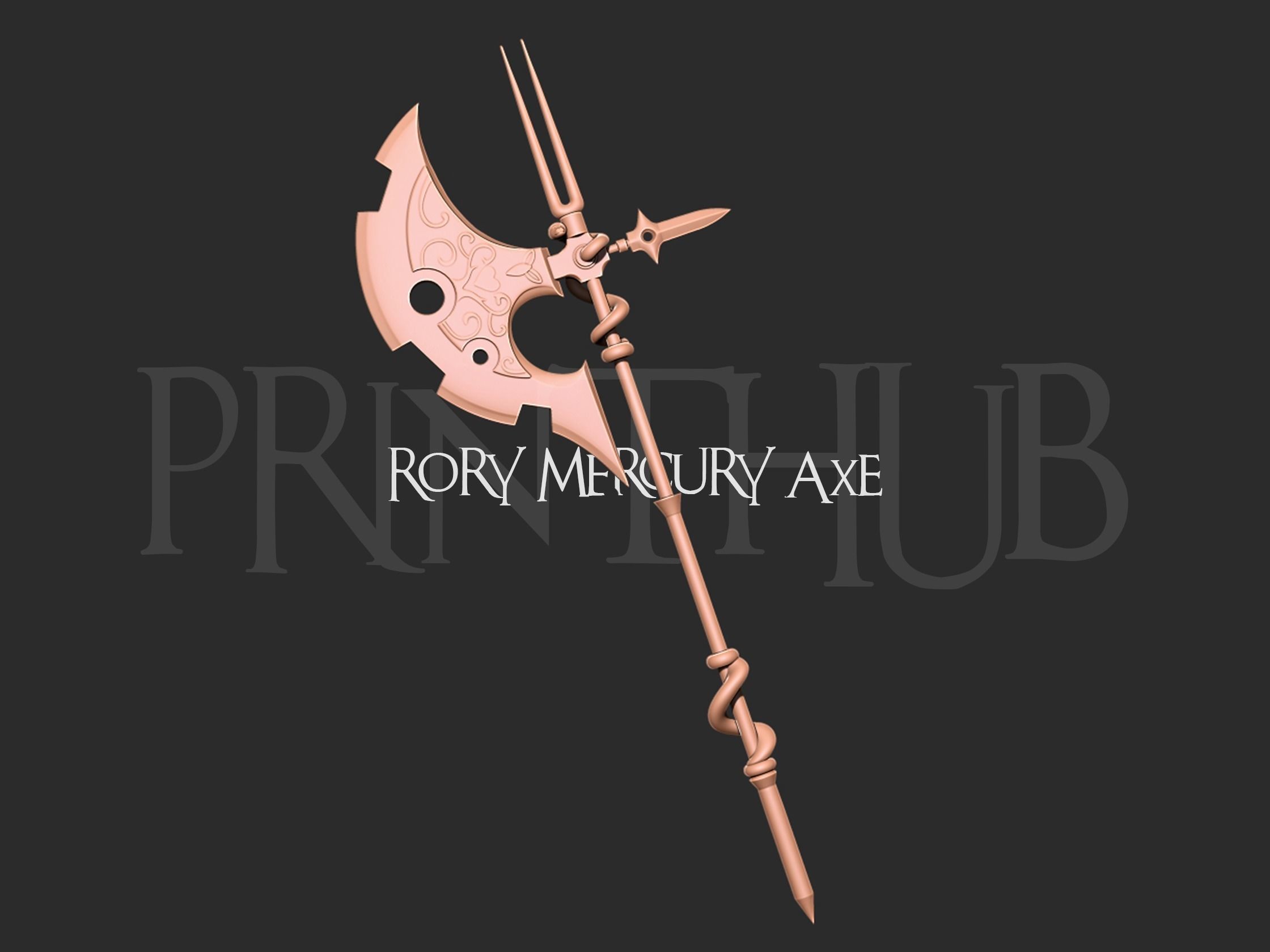 Gate Rory Mercury Axe for cosplay 3D model 3D printable | CGTrader