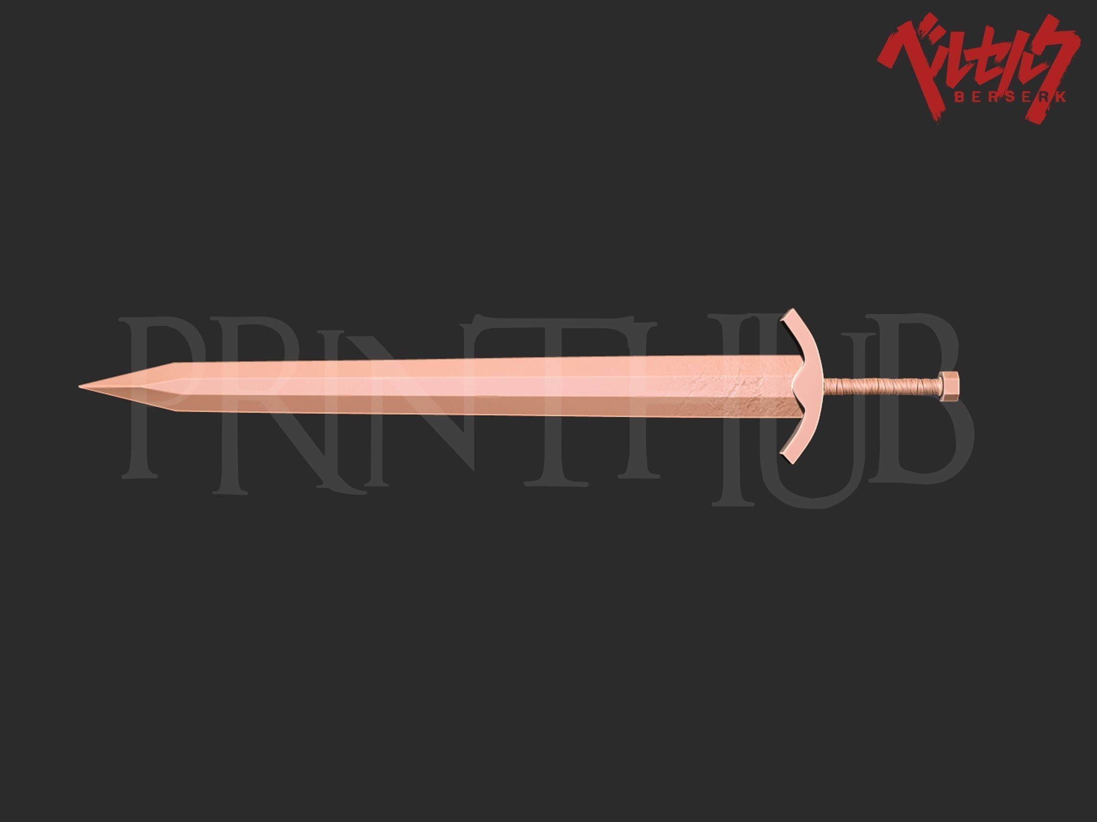 Guts Godot 2nd Sword cosplay berserk 3D model 3D printable | CGTrader