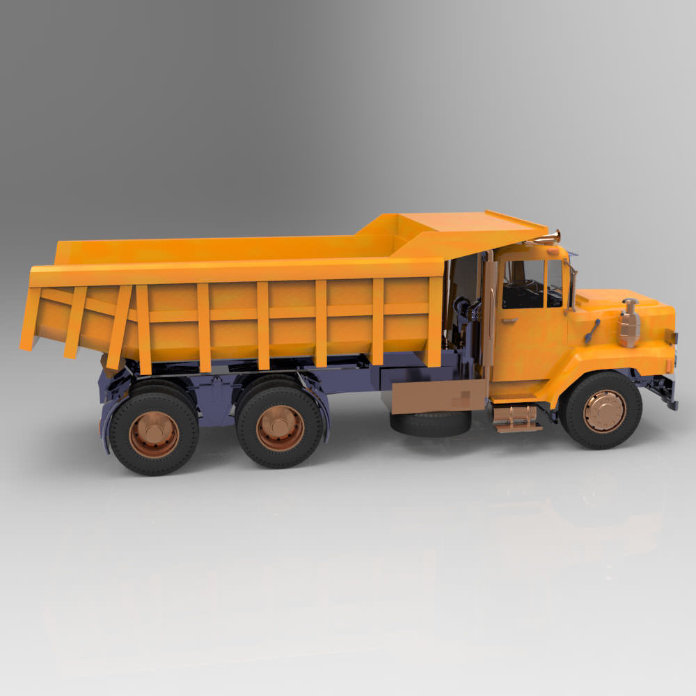 Dump Truck Studio Max 3D model rigged | CGTrader