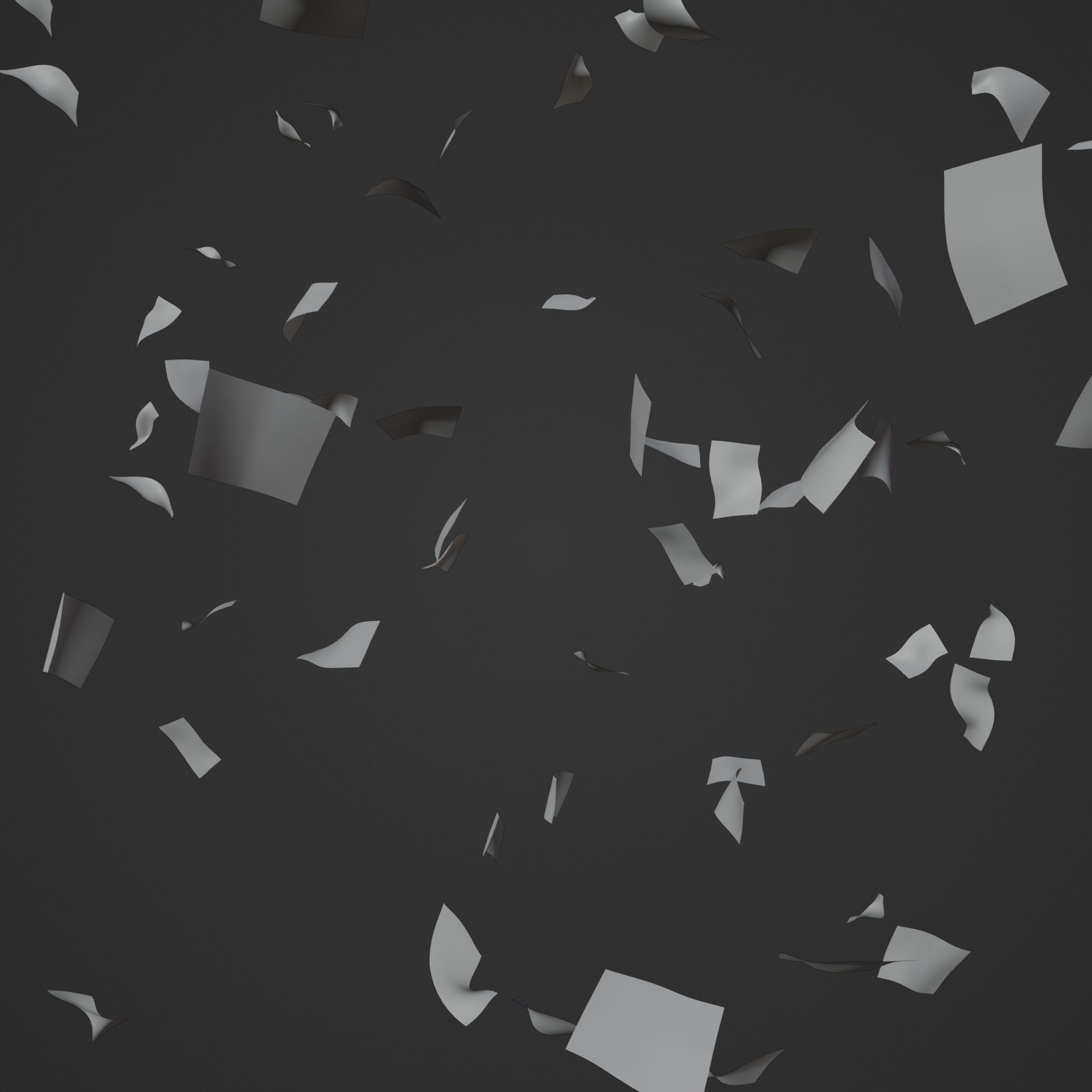 3D model Falling paper looping animation VR / AR / low-poly | CGTrader
