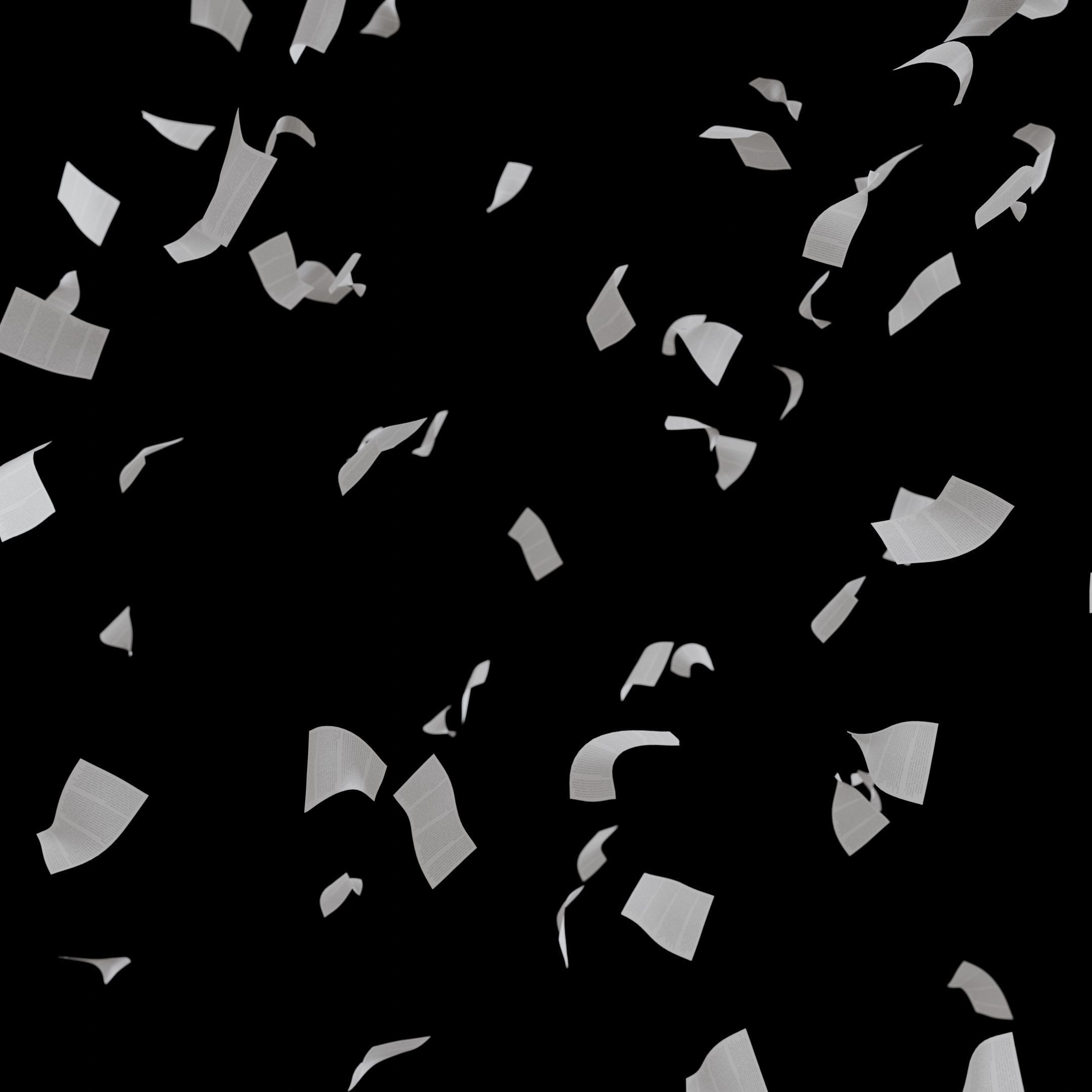 3D model Falling paper looping animation VR / AR / low-poly | CGTrader