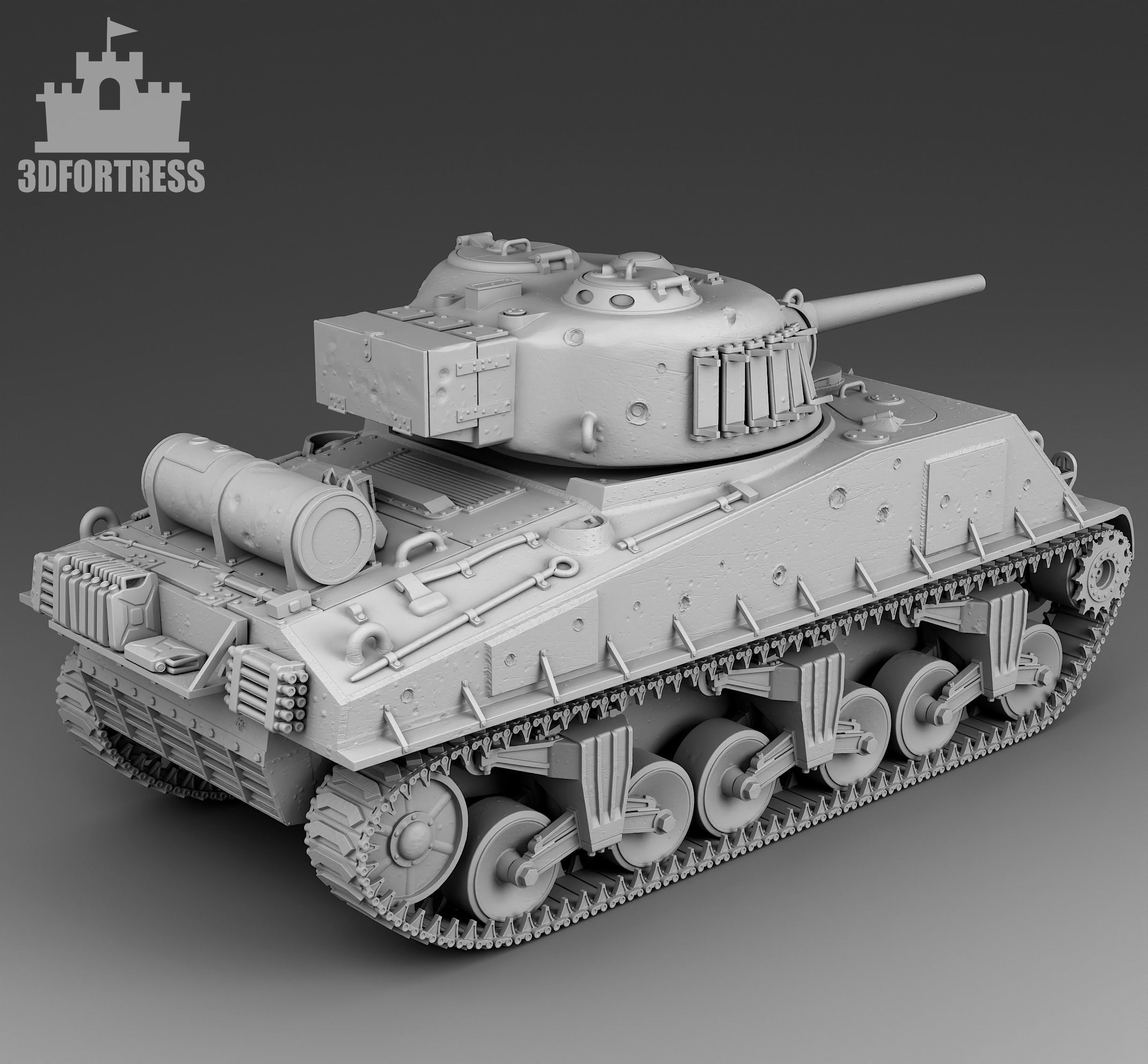 M4 Sherman 3D model 3D printable | CGTrader