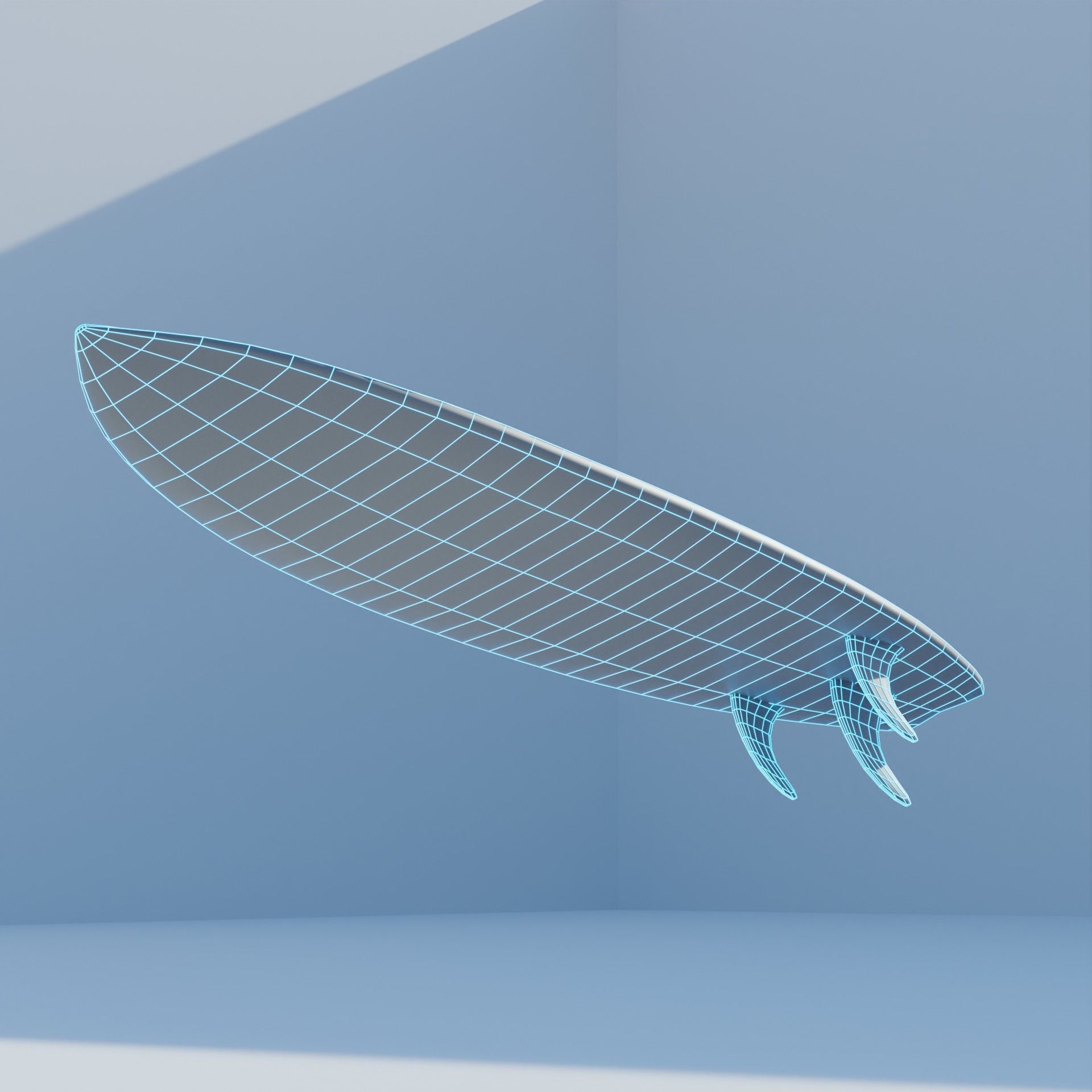Low-Poly Surfboard Mesh - Free free VR / AR / low-poly 3D model | CGTrader