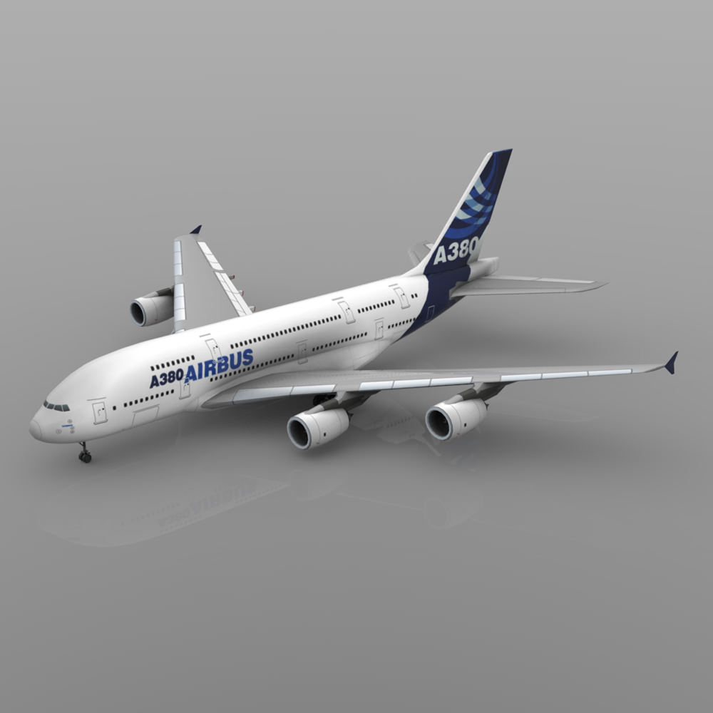 Airbus A380 Vue 3D Model rigged VUE PDF | CGTrader.com