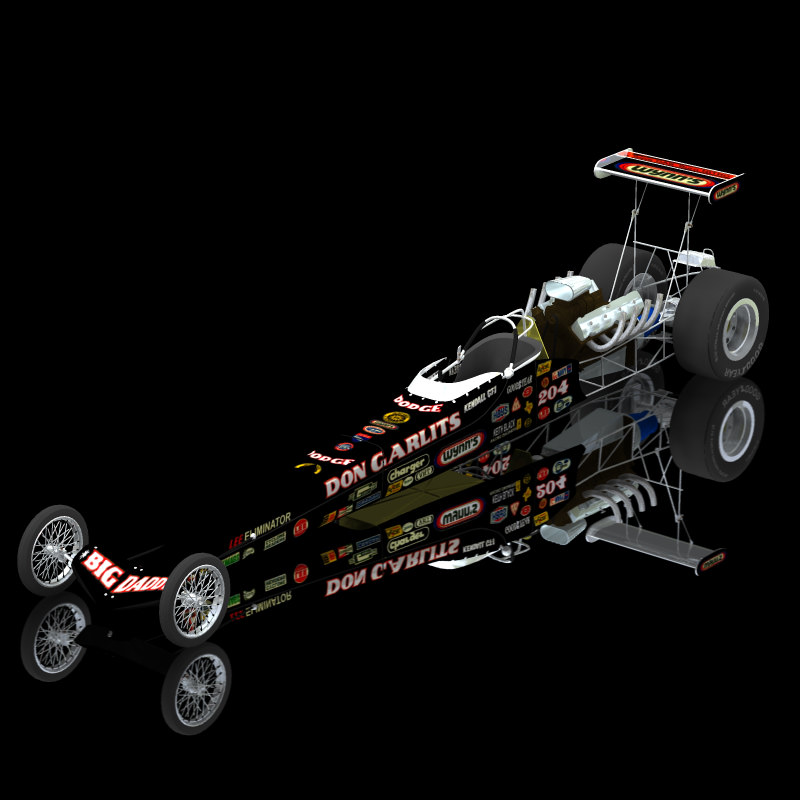 Rear Engine Dragster Studio Max 3D model | CGTrader