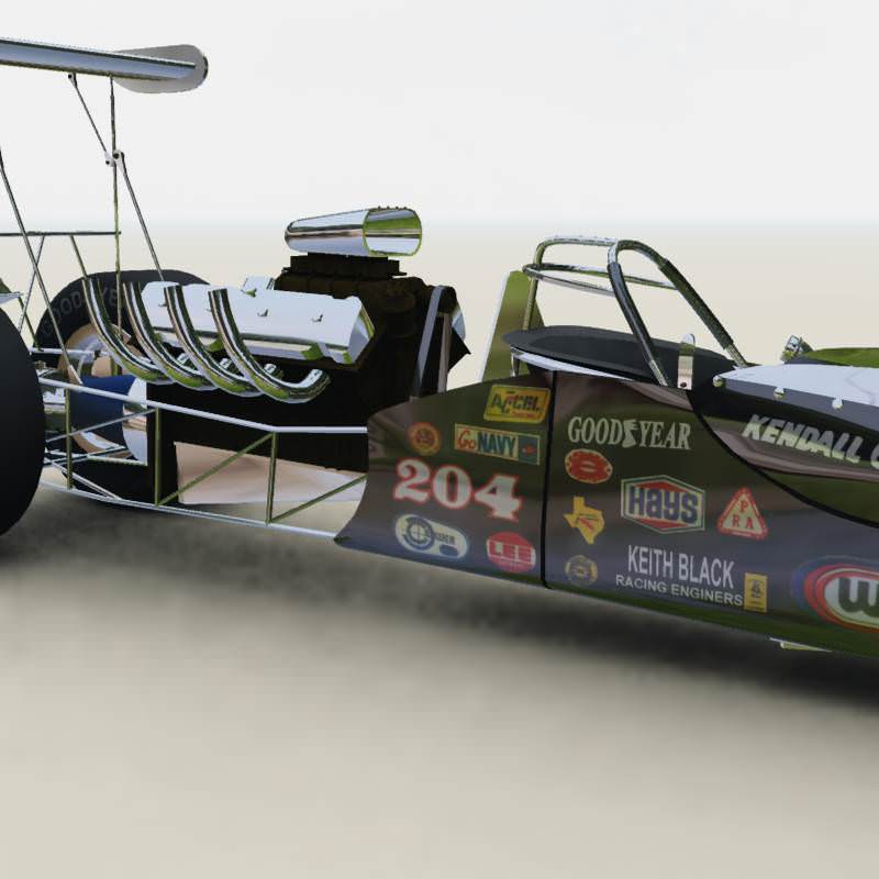 Rear Engine Dragster Studio Max 3D model | CGTrader