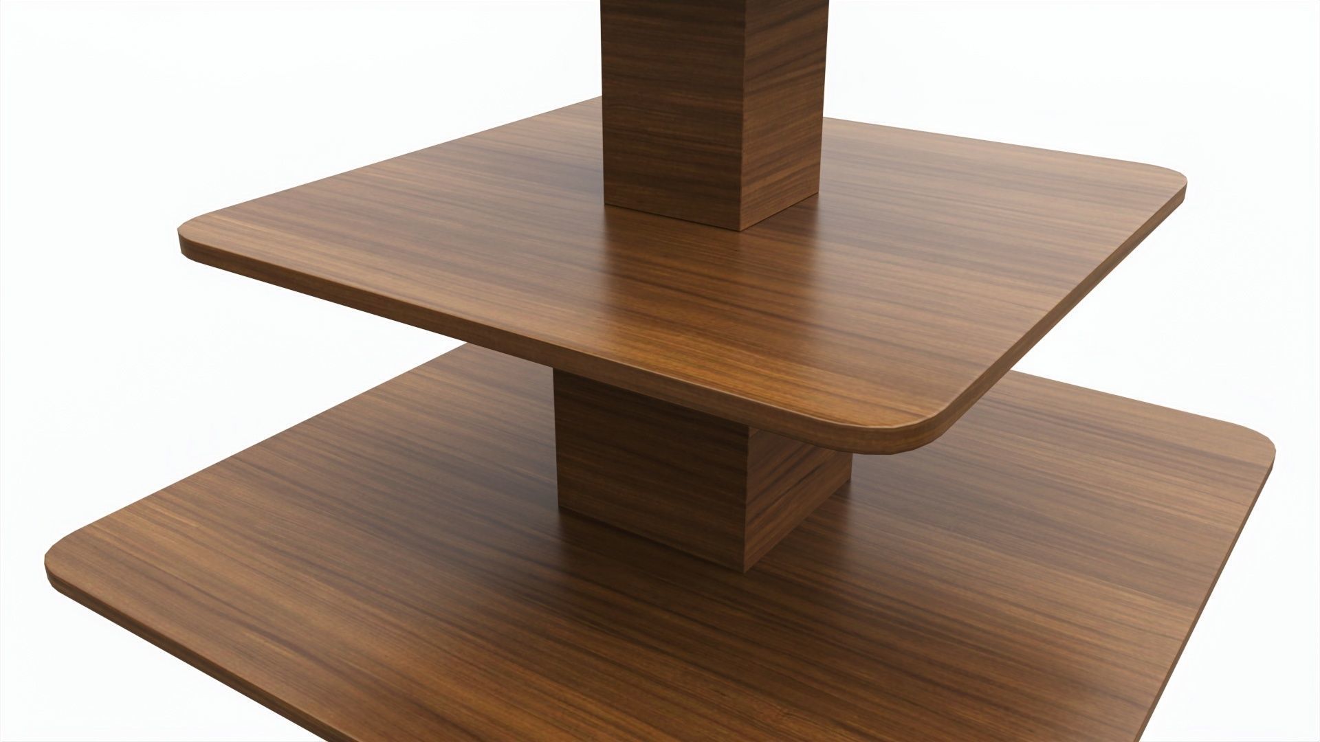 Three Tier Square Table free 3D model | CGTrader