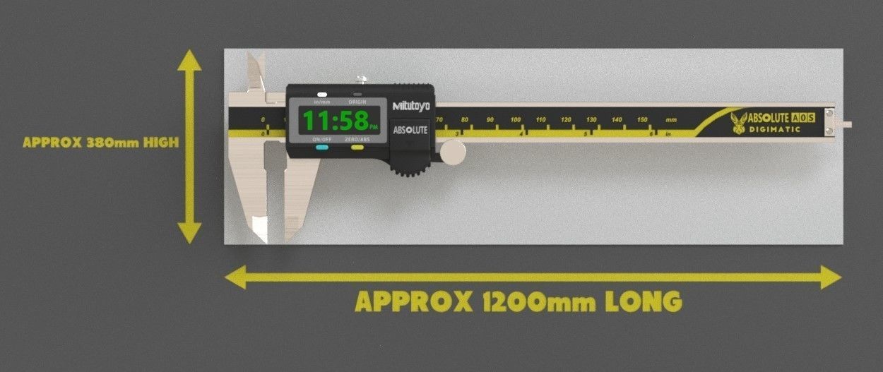 VERNIER CALIPER WALL CLOCK 3D model 3D printable | CGTrader