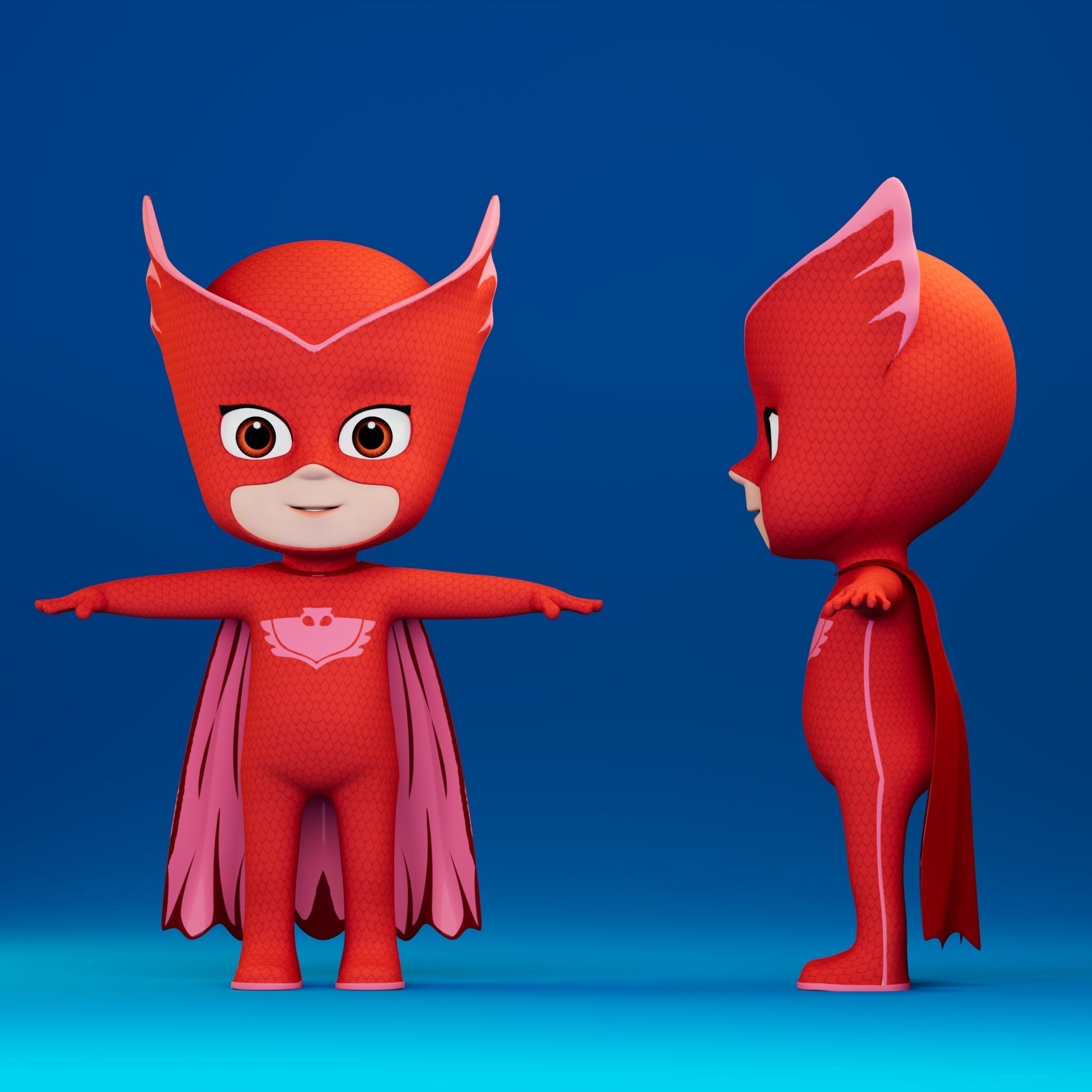 3D model Pj Masks Red VR / AR / low-poly | CGTrader