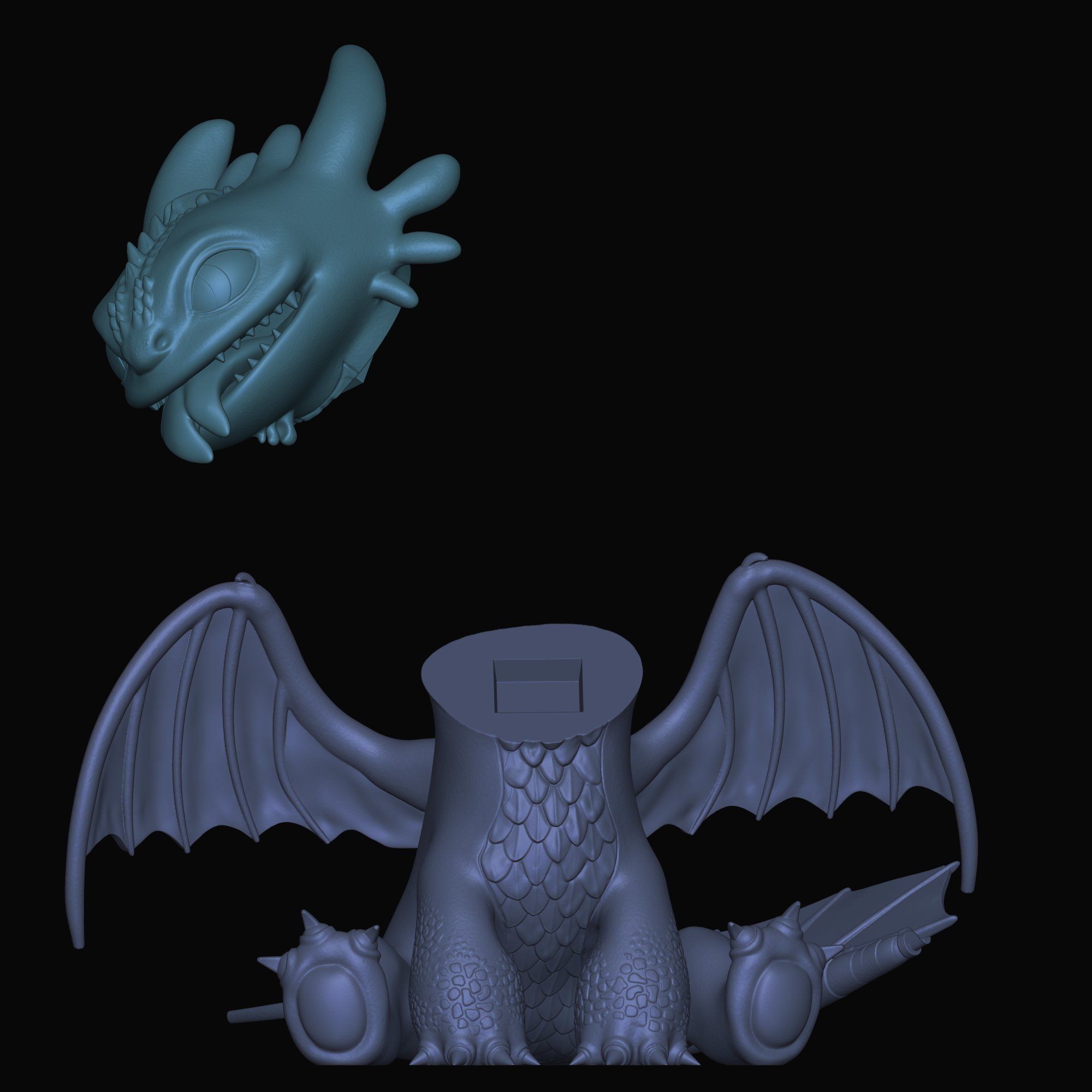 TOOTHLESS CUTE BABY NIGHT FURY 3D model 3D printable | CGTrader