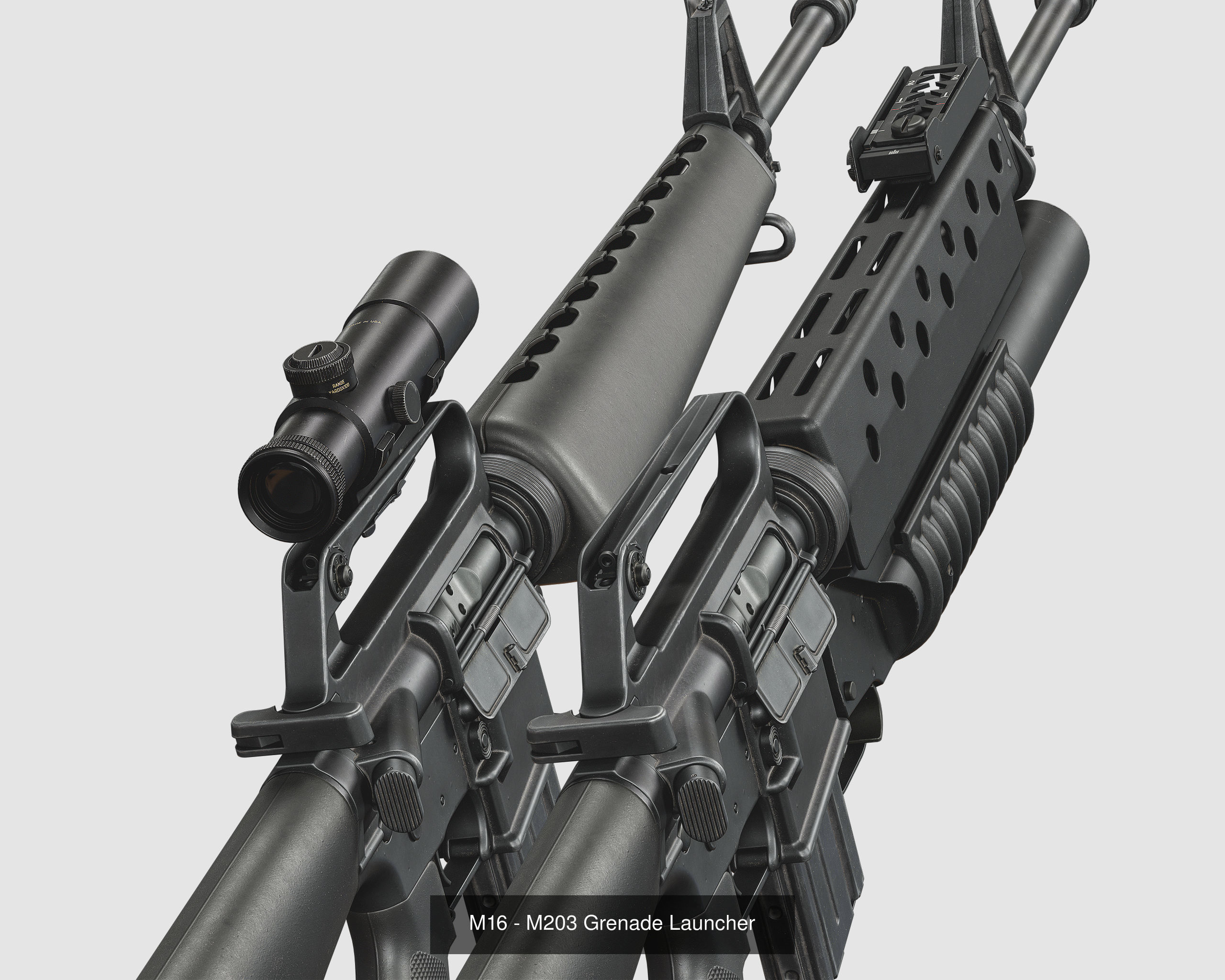 3D Model Collection M16-M4-AR15 weapons pack VR / AR / low-poly | CGTrader