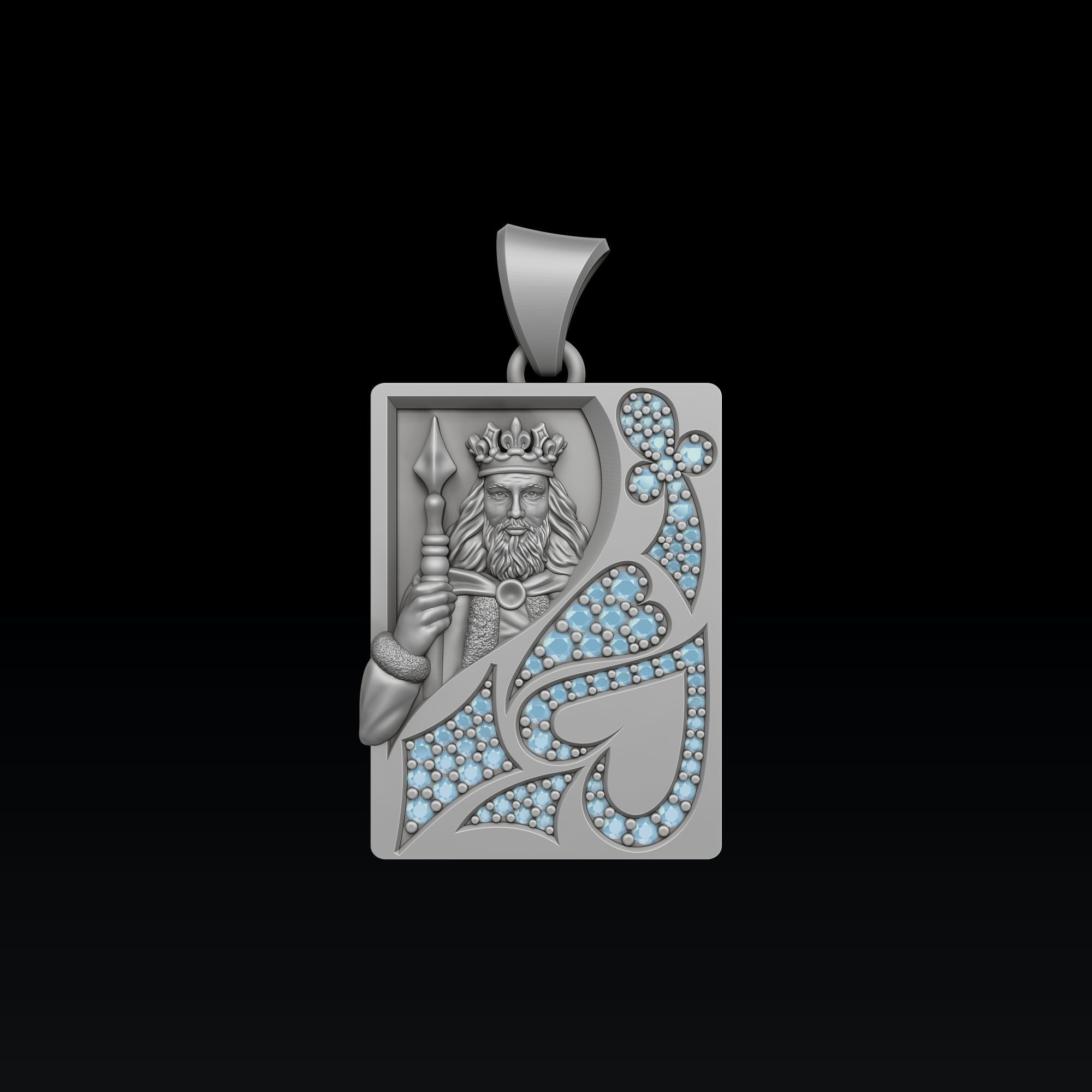 Playing Cards King Queen Jack Joker Pendants Set 3D model 3D printable ...