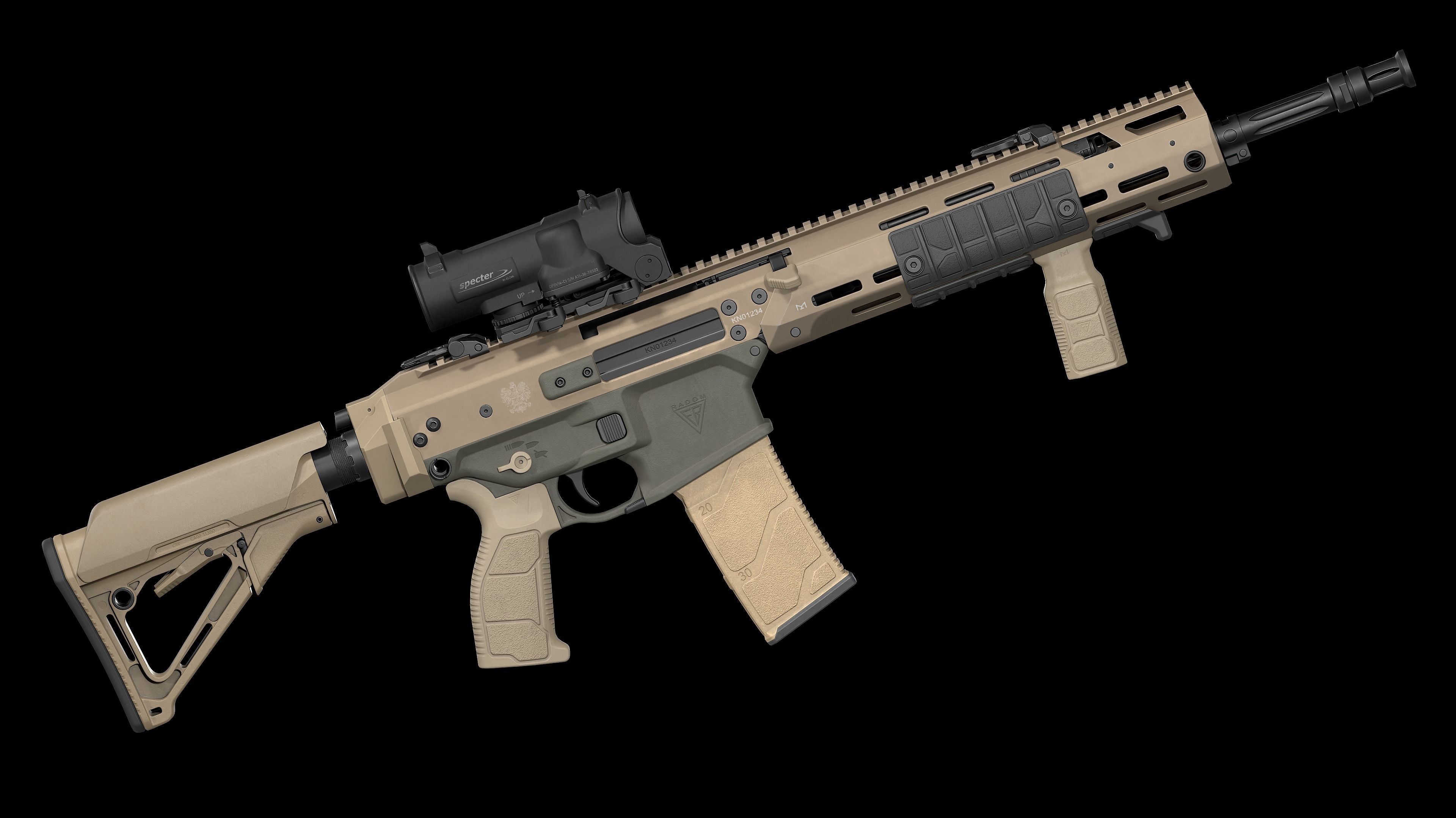 3D model MSBS GROT Modular Assault Rifle VR / AR / low-poly | CGTrader