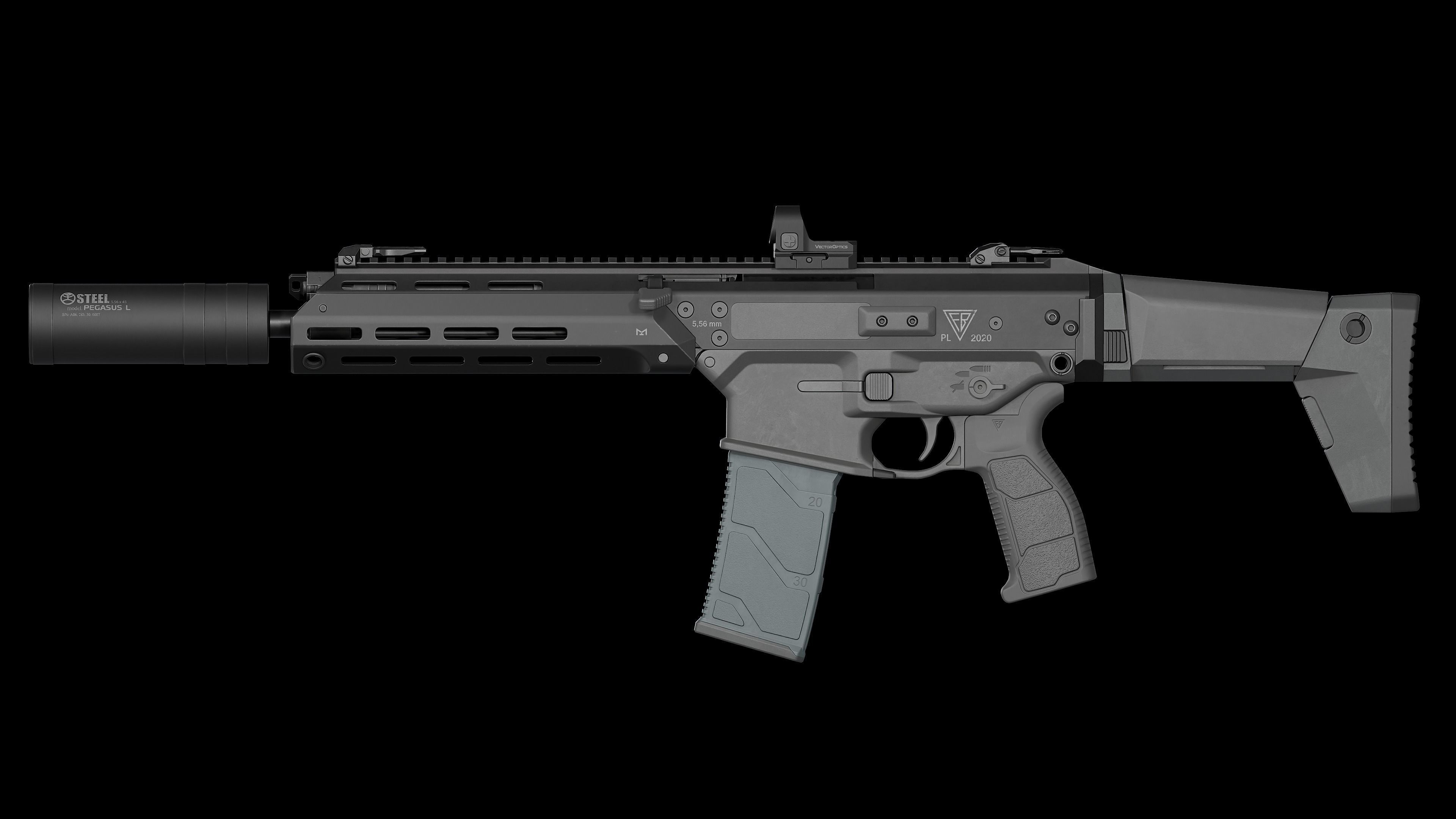 3D model MSBS GROT Modular Assault Rifle VR / AR / low-poly | CGTrader