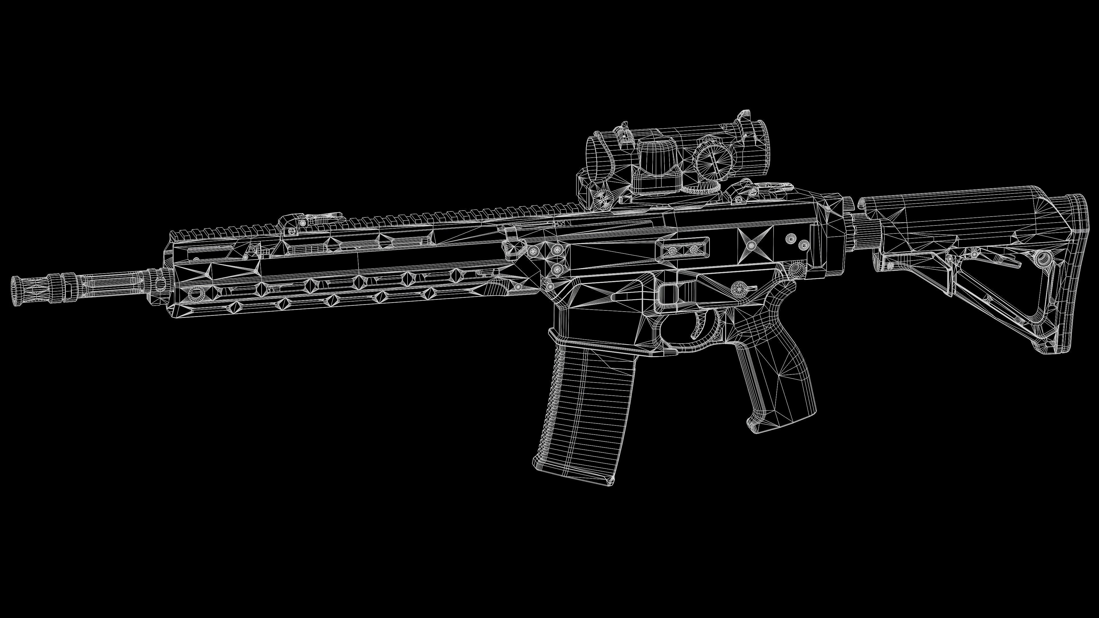 3D model MSBS GROT Modular Assault Rifle VR / AR / low-poly | CGTrader