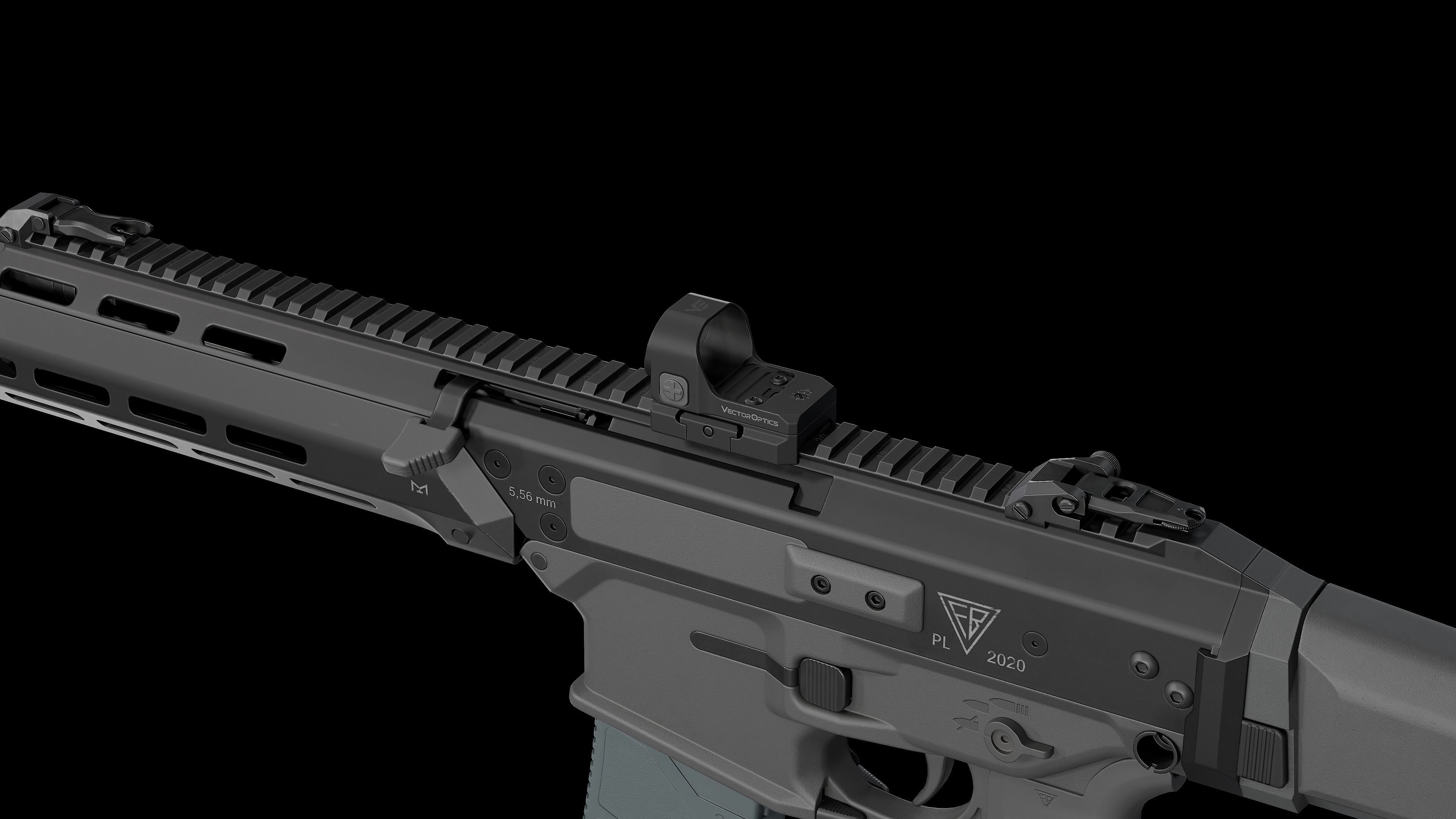 3D model MSBS GROT Modular Assault Rifle VR / AR / low-poly | CGTrader