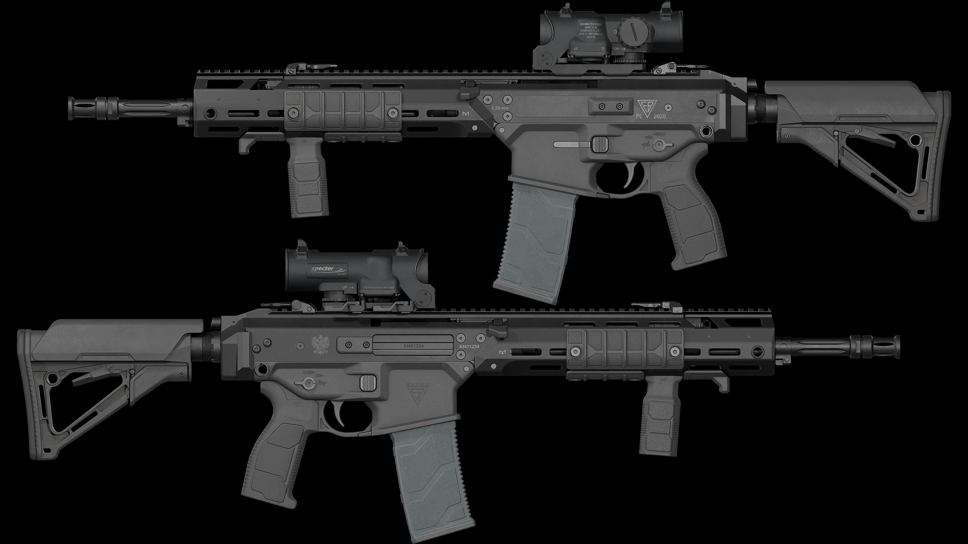 3D model MSBS GROT Modular Assault Rifle VR / AR / low-poly | CGTrader